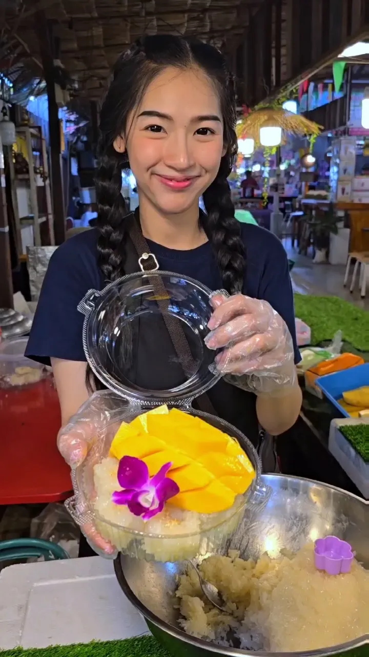 Sticky rice mango | KiNG Street Food | คิงสตรีทฟู้ | วิดีโอที่เผยแพร่โดย KiNGStreetFood | Lemon8