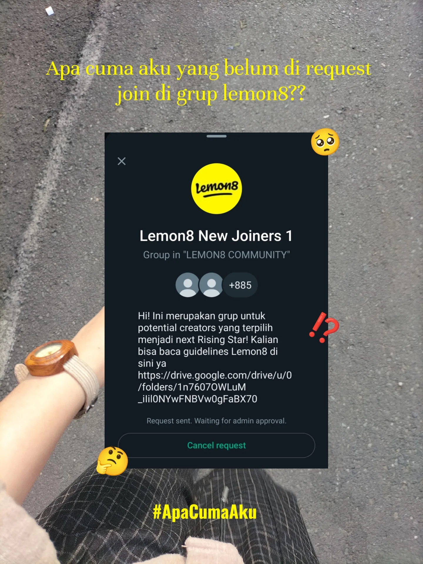 APA CUMA AKU YG BELUM DI ACC DI GRUP LEMON8?? | Galeri diposting oleh | Lemon8