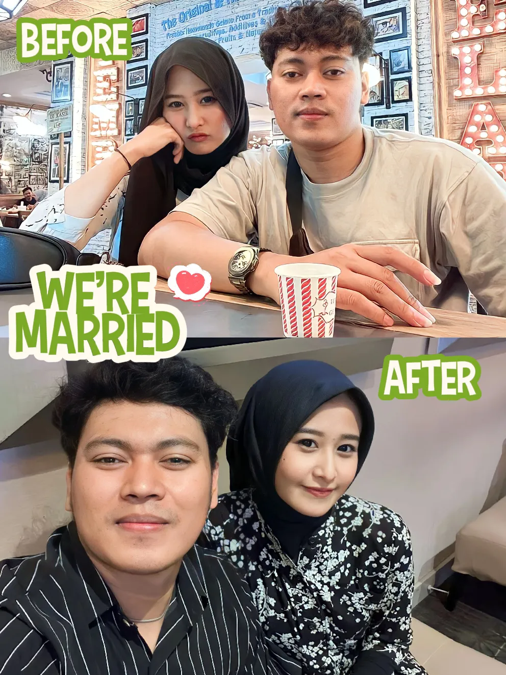 BEFORE & AFTER MARRIED | Galeri diposting oleh Mya Chrisas | Lemon8