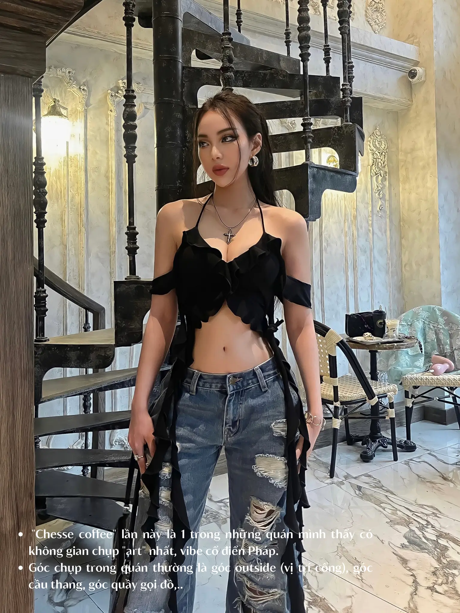 Outfit check in quán cafe "vibe châu Âu". | Bộ sưu tập do Phương.Tr đăng | Lemon8