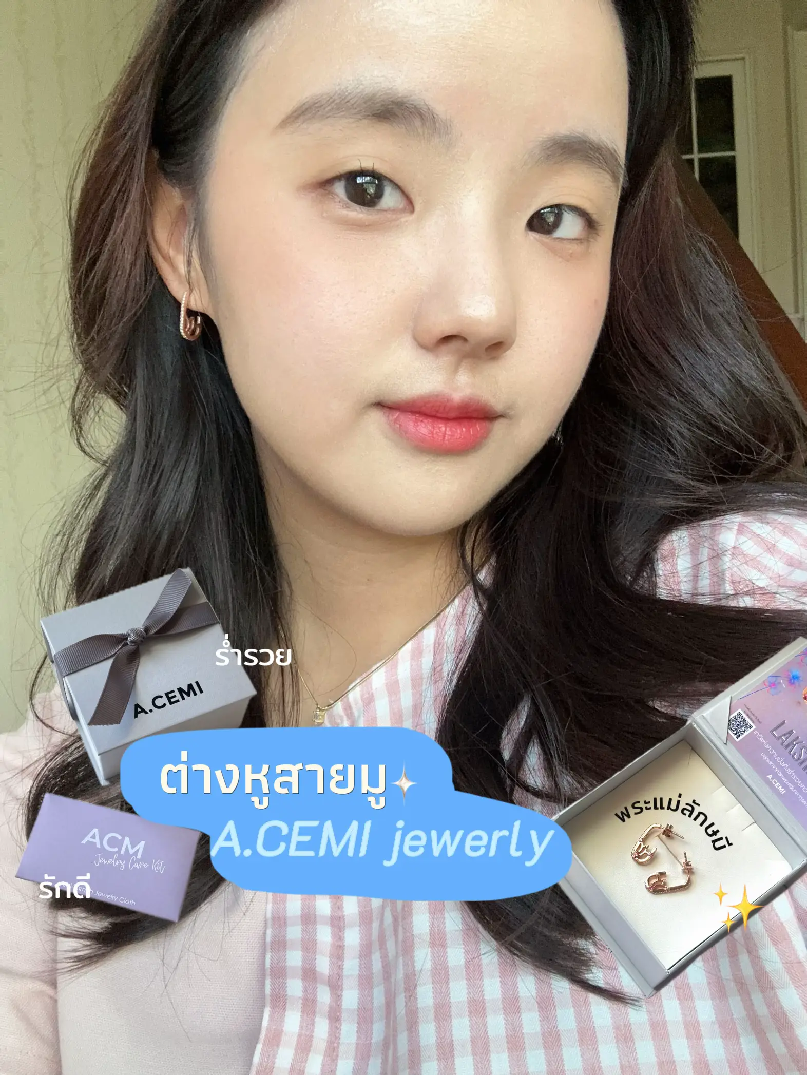 ต่างหูสายแม่พระแม่ลักษณมี A.CEMI 💖🤍 | แกลเลอรีที่โพสต์โดย Dearkiko | Lemon8