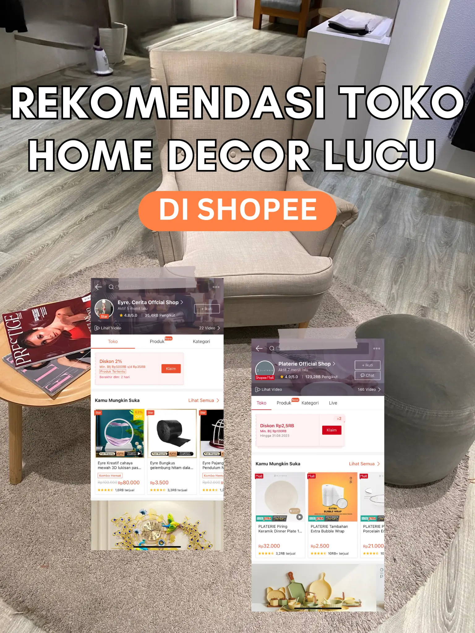 REKOMENDASI TOKO DEKORASI RUMAH | Galeri diposting oleh Mariani | Lemon8