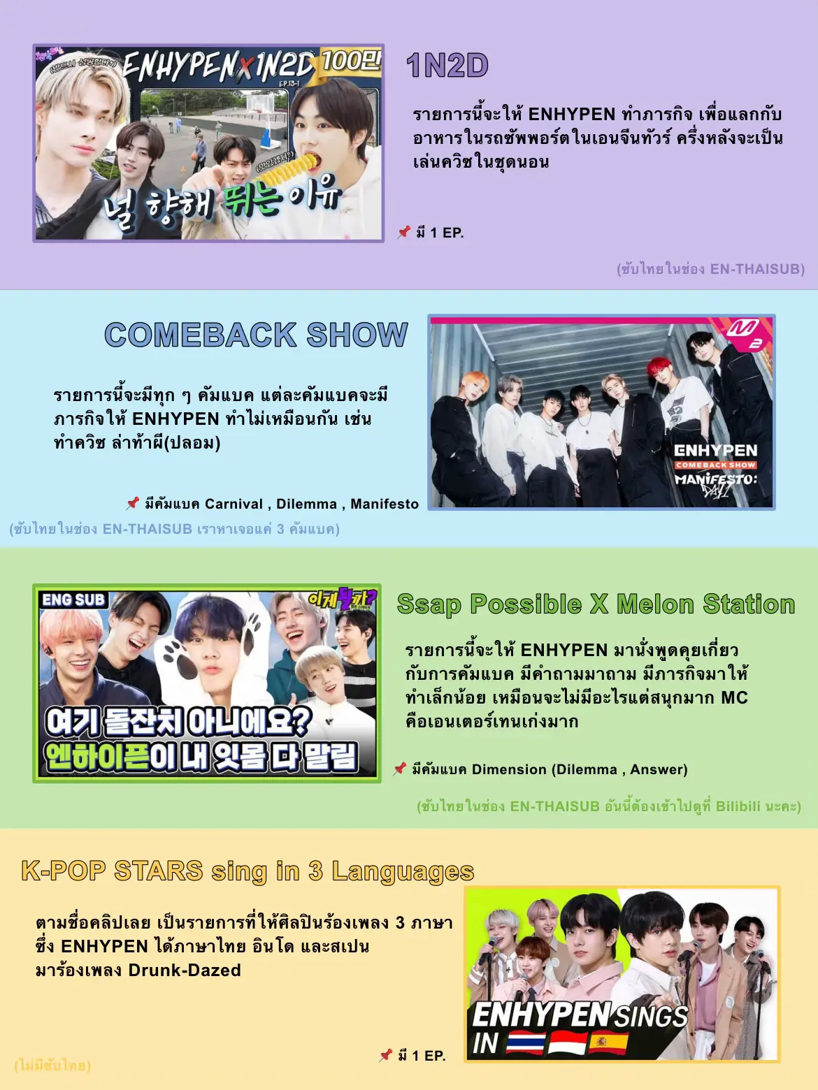 [EP.2] แนะนำรายการสำหรับเอนจีนใหม่ ♥~♥ | แกลเลอรีที่โพสต์โดย immeedesu | Lemon8