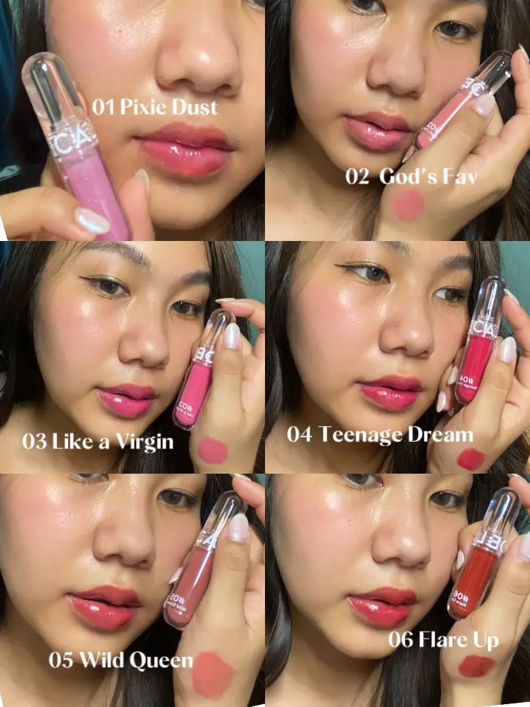 LAGLACE | รีวิวลิปกลอสลากลาส 6 สี ผิวสีน้ำผึ้งรอดไหม?? | แกลเลอรีที่โพสต์โดย Myminkks ˖🐰˚ ༘ | Lemon8