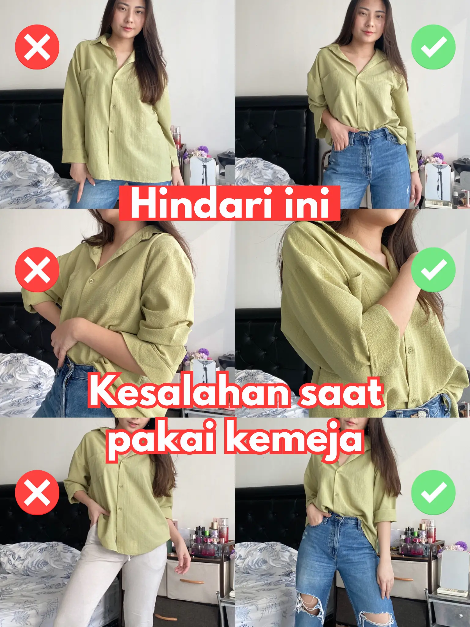 Hindari kesalahan pakai kemeja ini agar stylish | Galeri diposting oleh Sheryl louis | Lemon8