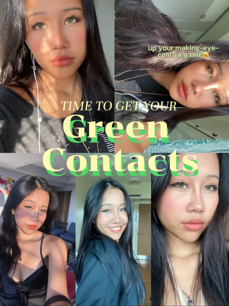 up your eye contact game with green lens🥱 | Gallery posted by june ° ｡⋆ ...