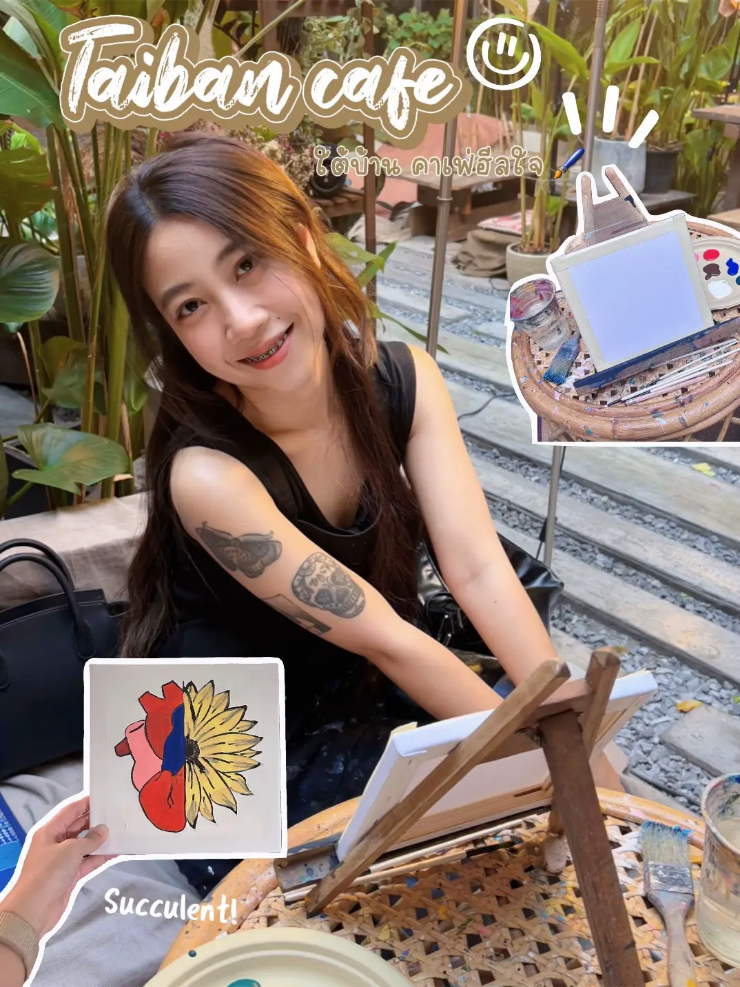 Taiban(ใต้บ้าน)Cafe 🖌️ วาดรูปฮีลใจในเมือง ️ | แกลเลอรีที่โพสต์โดย Bunnicha 🐰 | Lemon8