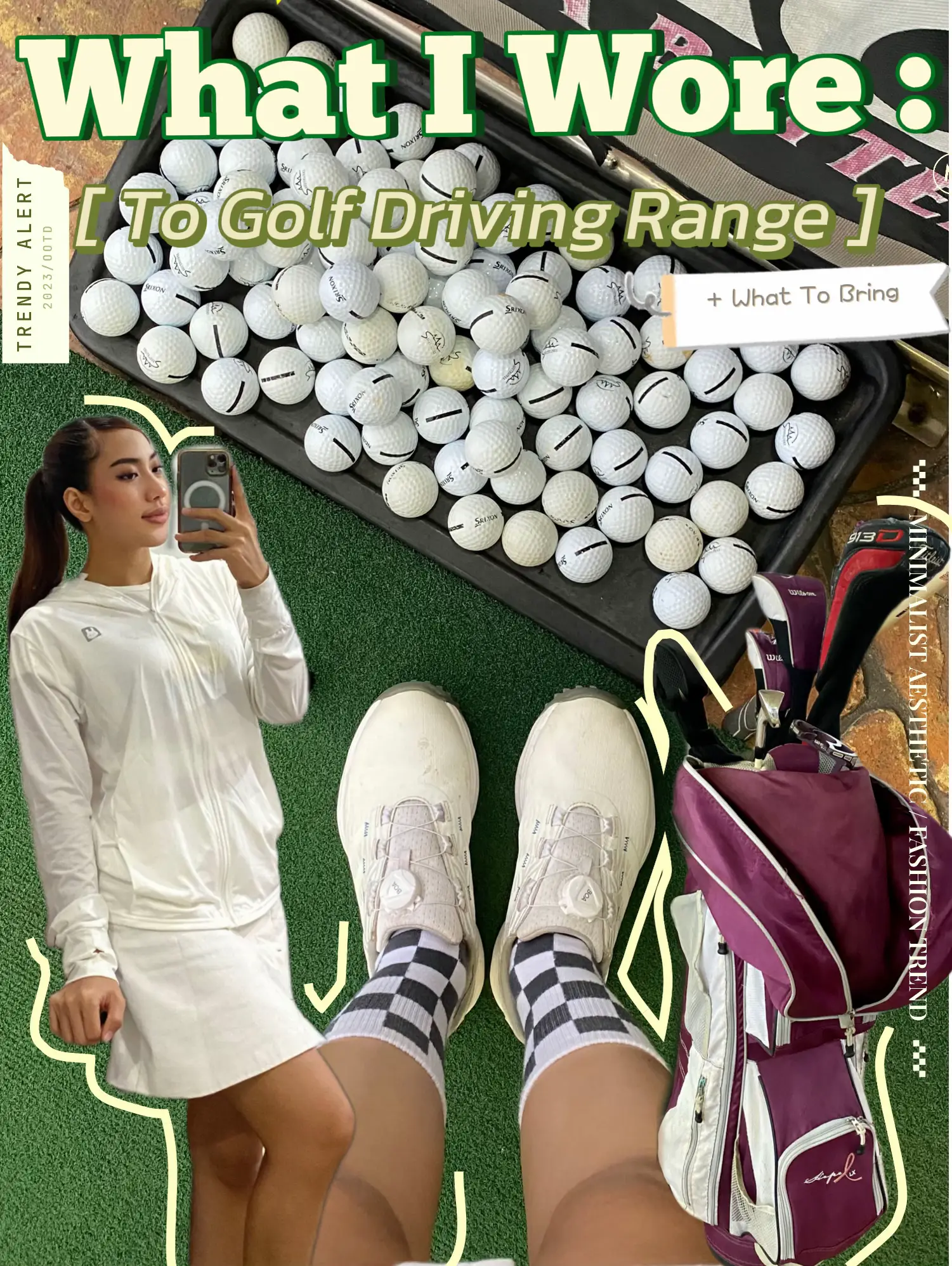 What I Wore : To Golf Driving Range | Galeri diposting oleh Jazmyn 🎀 | Lemon8