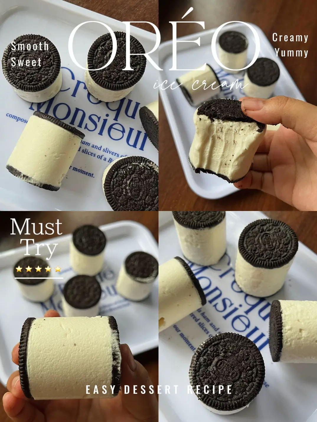OREO ICE CREAM SANDWICH!! 4 INGREDIENTS ONLY! 🤤 | Gallery posted by ...