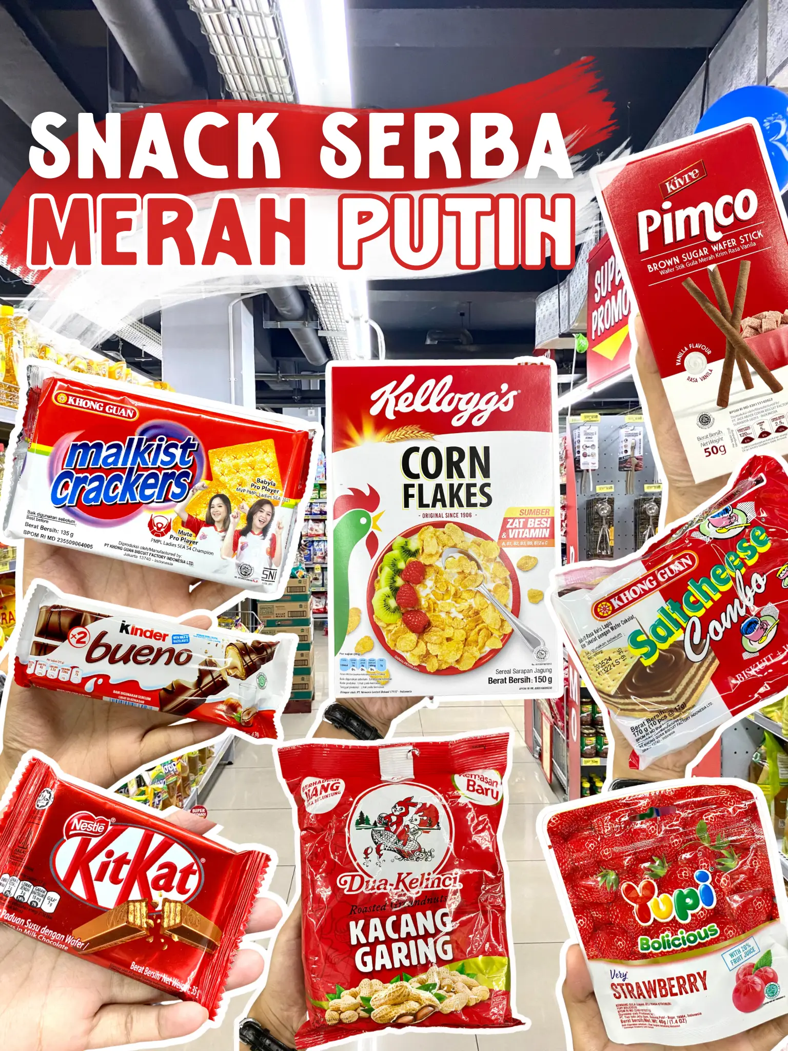 REKOMENDASI SNACK KEMASAN SERBA MERAH PUTIH 🇮🇩 | Galeri diposting oleh ...