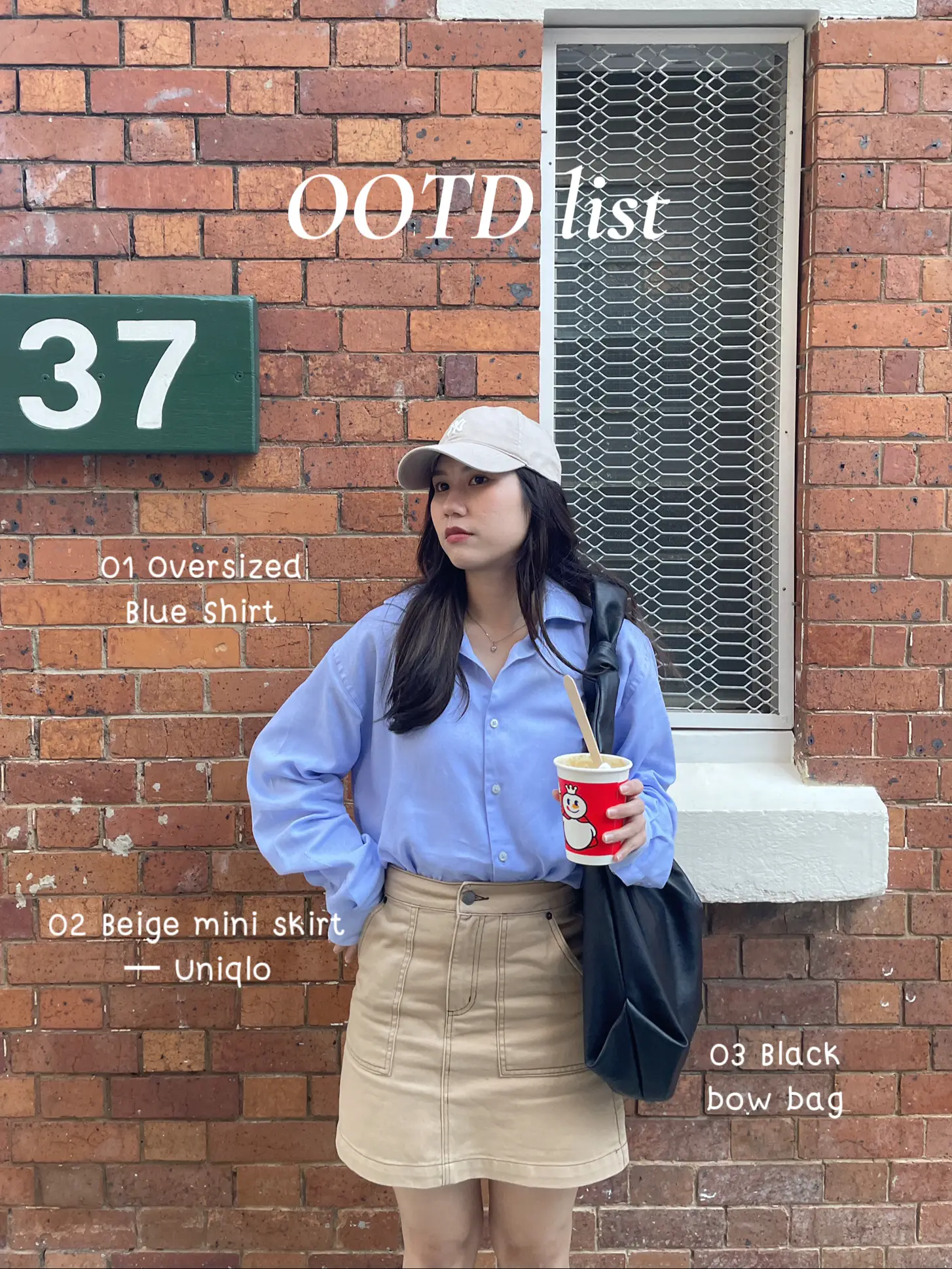DATE OOTD 🧢🍦 แต่งตัวเชิ้ตฟ้าไปคาเฟ่สายเกา | แกลเลอรีที่โพสต์โดย ...