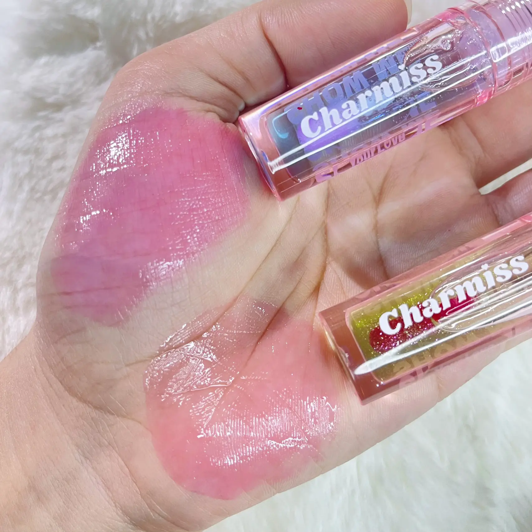 รีวิกลอสCharmiss สีฟ้า สีเขียว ทาออกมาต่างกันอย่างไง | แกลเลอรีที่โพสต์ ...