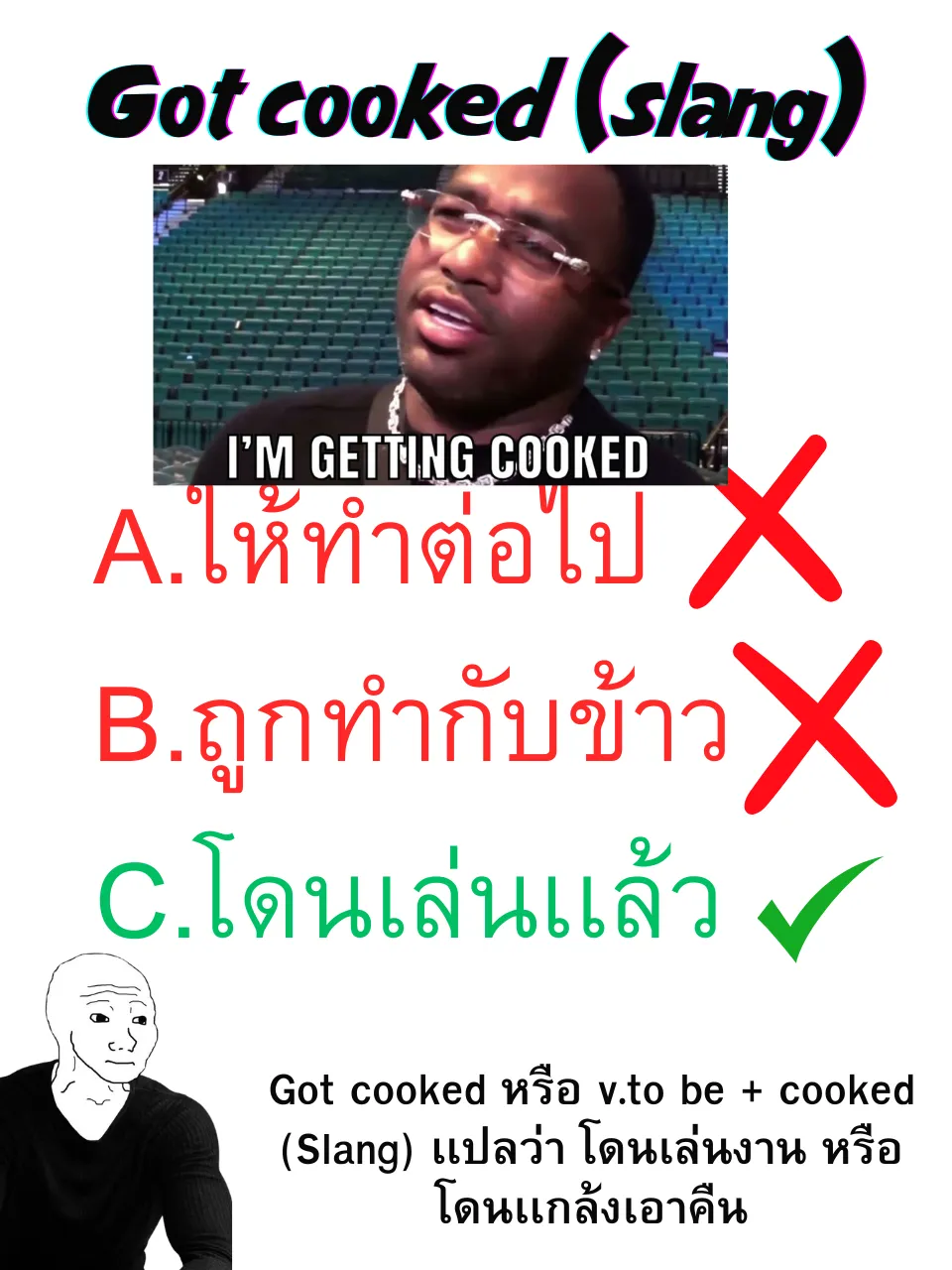 ทายคำศัพท์ Slang ภาษาอังกฤษ | แกลเลอรีที่โพสต์โดย EnglishWithPoom | Lemon8