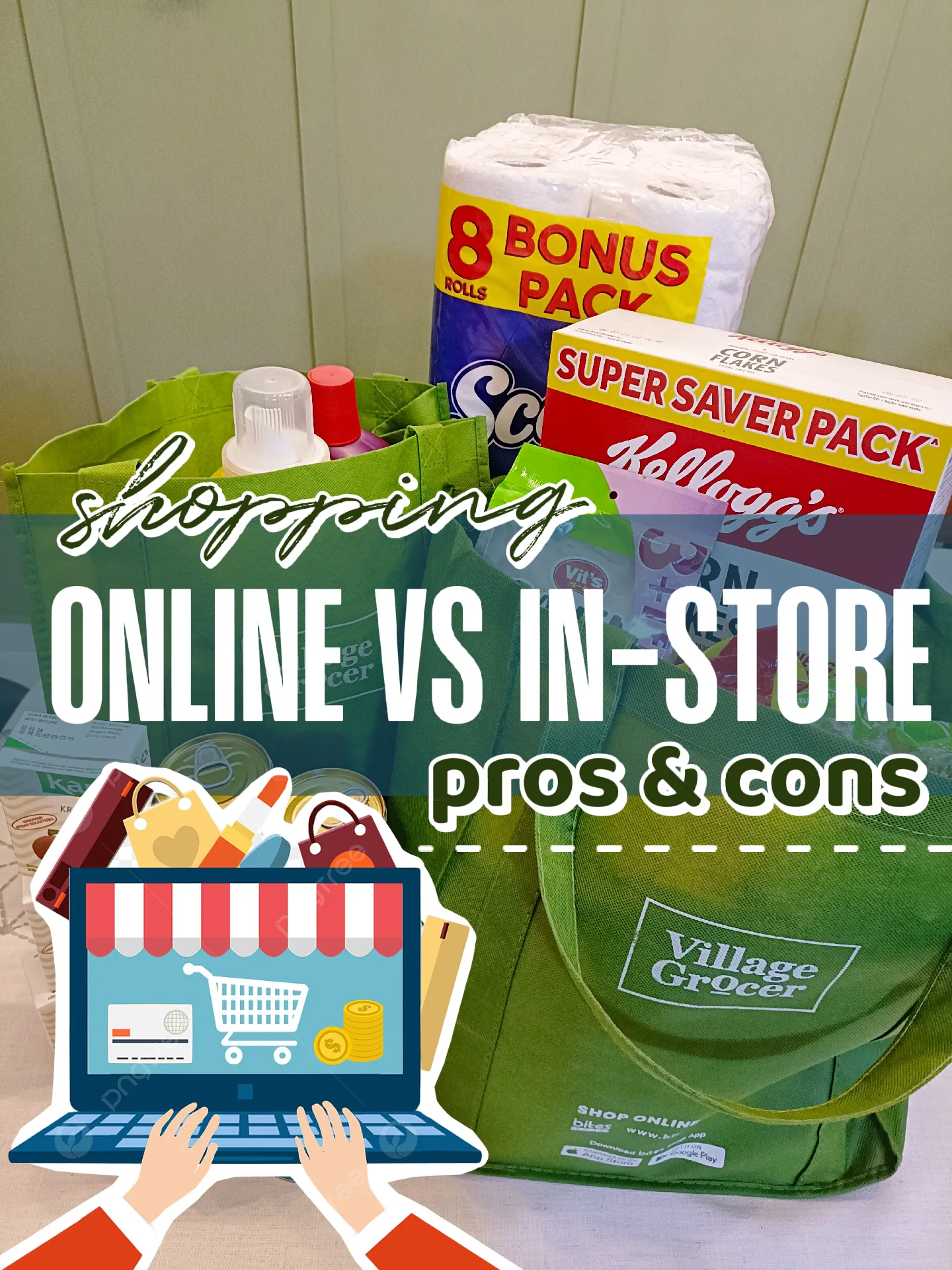 Shopping Online vs In-Store! | Galeri disiarkan oleh Dibalicious | Lemon8