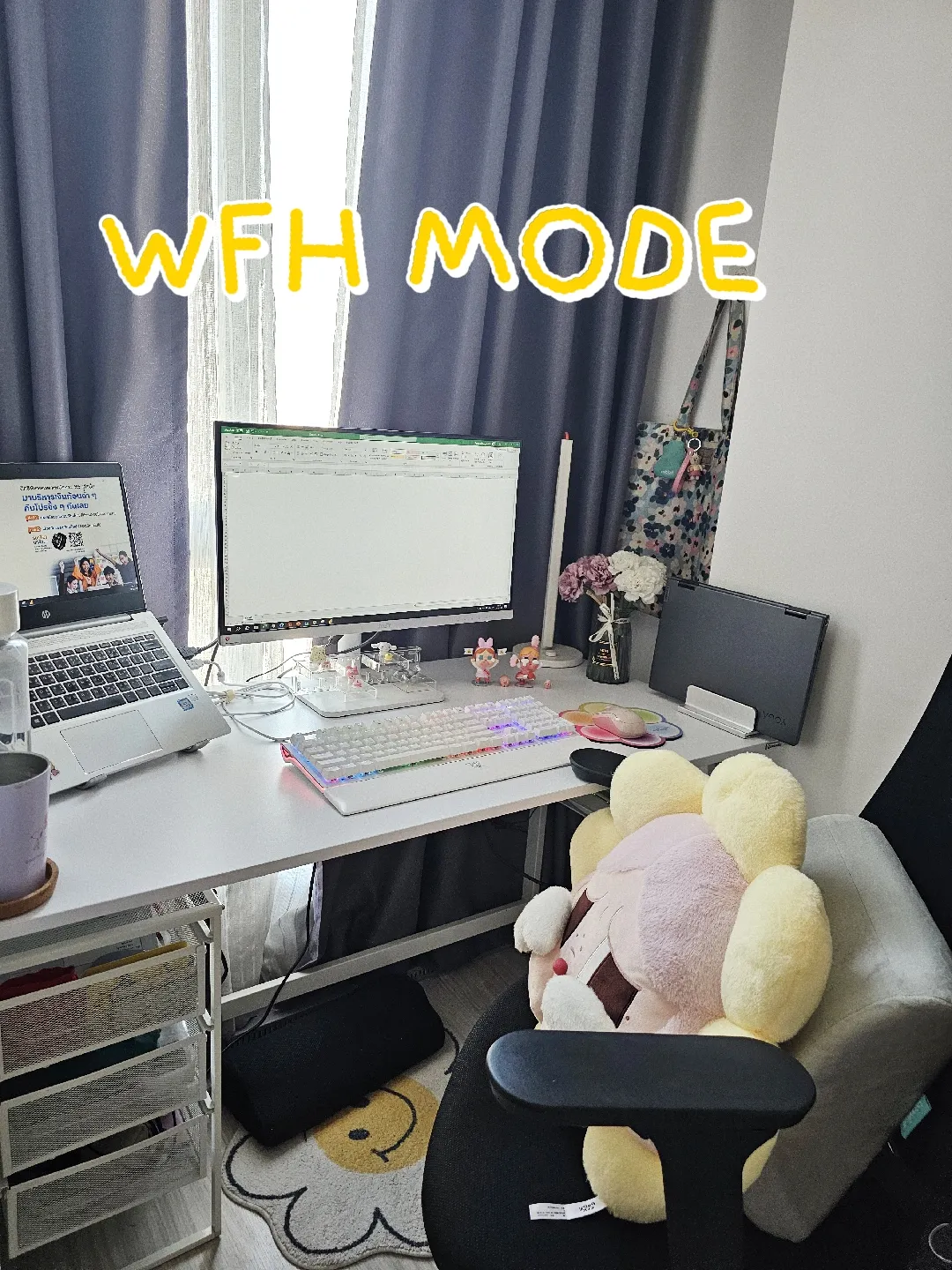 จัดโต๊ะคอม WFH | แกลเลอรีที่โพสต์โดย PanunPanun | Lemon8