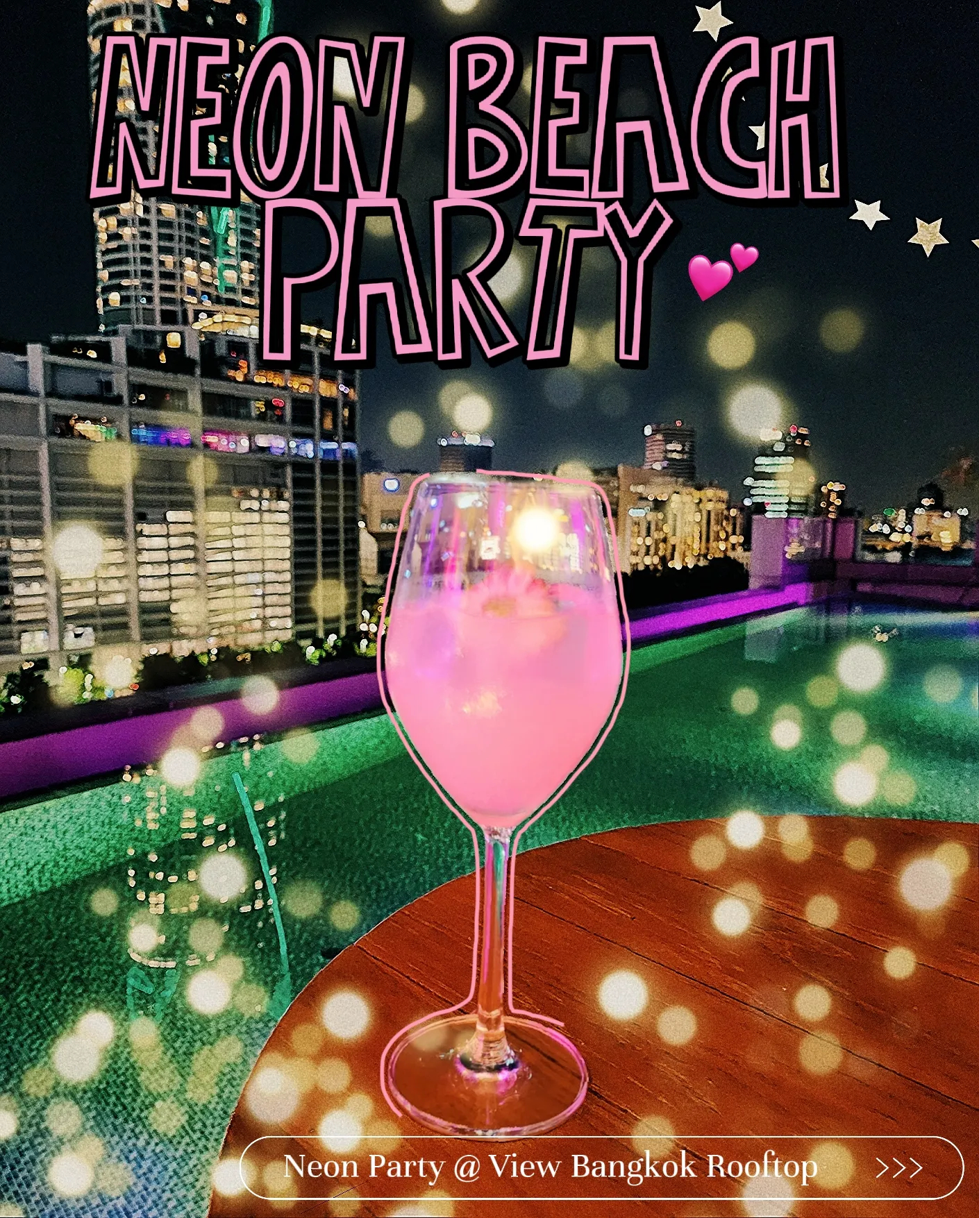 Neon Beach Party @ View Bangkok Rooftop สุดปัง 💗💗 | แกลเลอรีที่โพสต์โดย ...