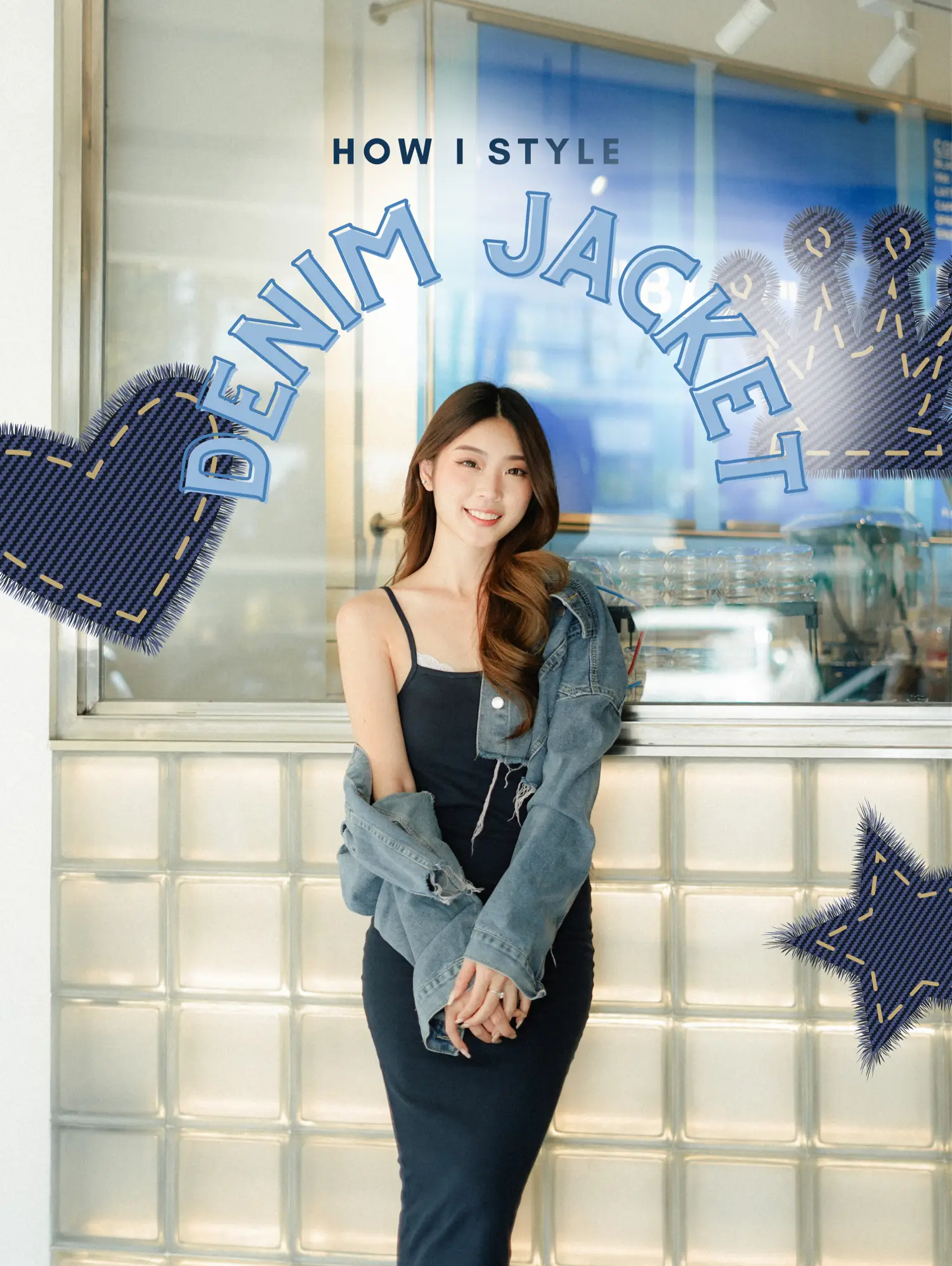 HOW I STYLE DENIM JACKET 🙈💙 | แกลเลอรีที่โพสต์โดย Nesya Rhenata | Lemon8