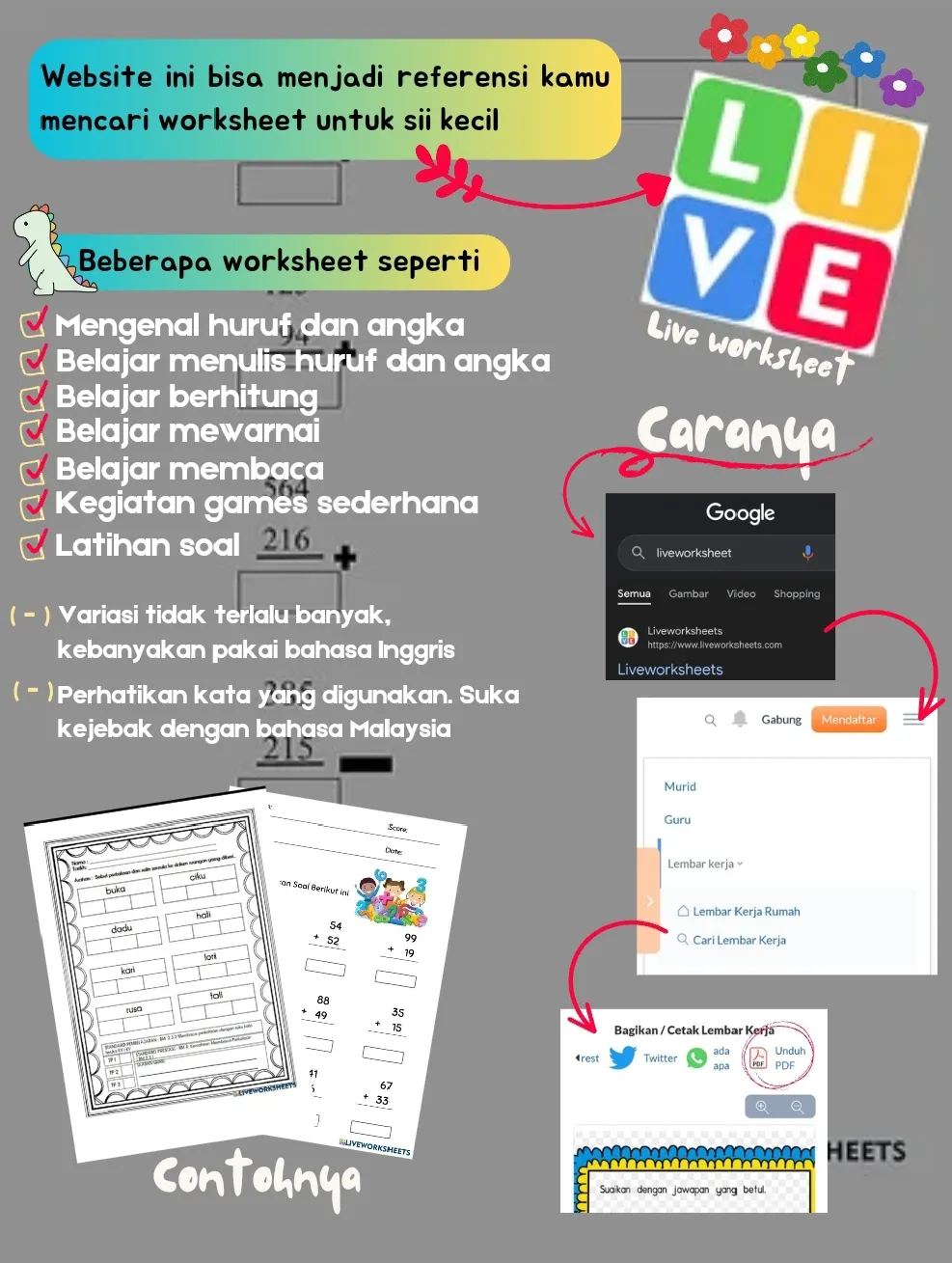 CARI WORKSHEET??? | Galeri diposting oleh Polaroid💕 | Lemon8