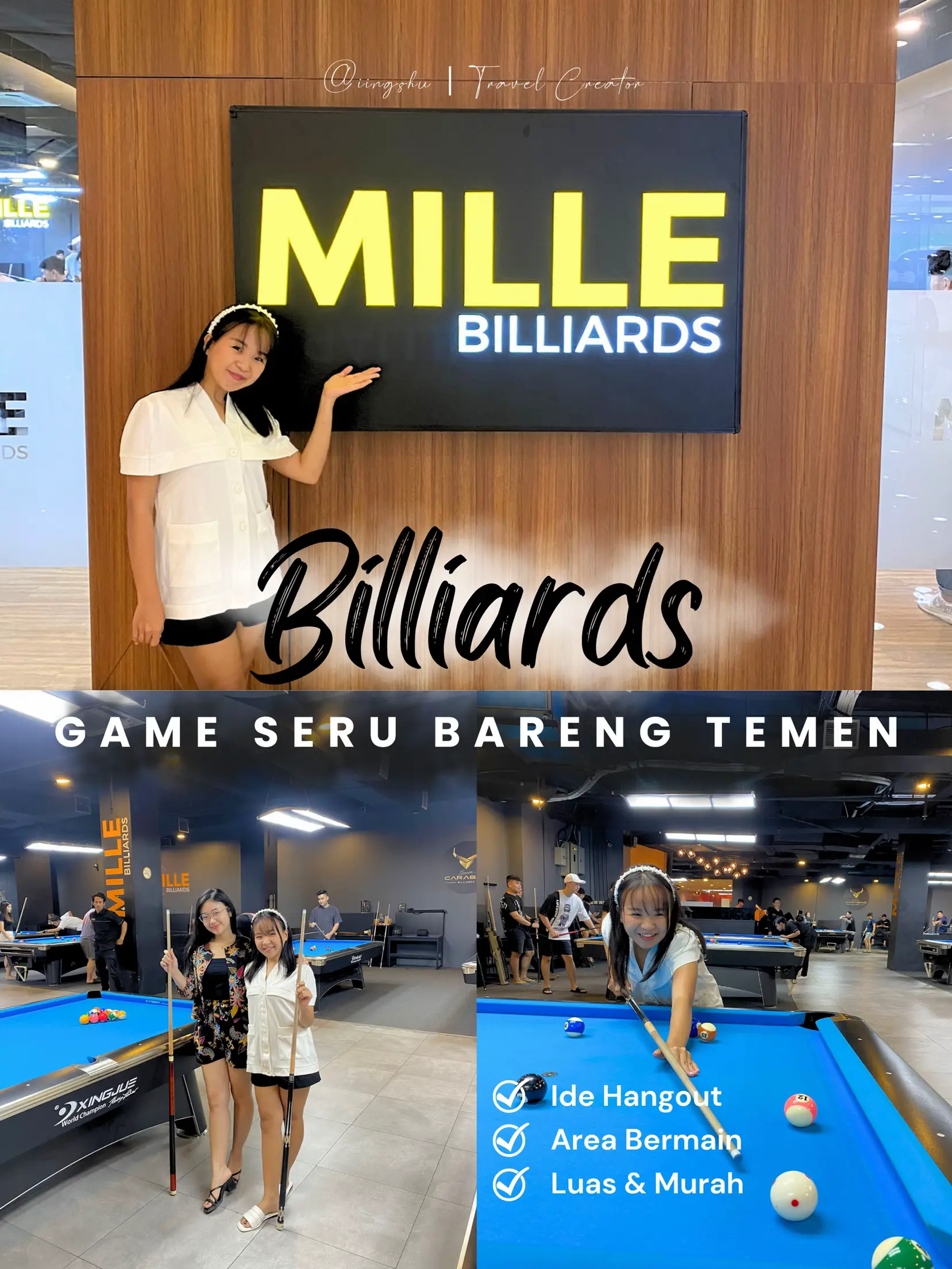 MILLE Billiards: Rekreasi Biliar Seru! 🎱🎉 | Galeri diposting oleh Iing ...