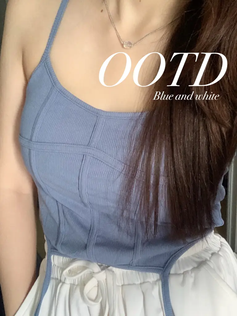 OOTD // blue and white ep.2 | แกลเลอรีที่โพสต์โดย Bbeammt | Lemon8