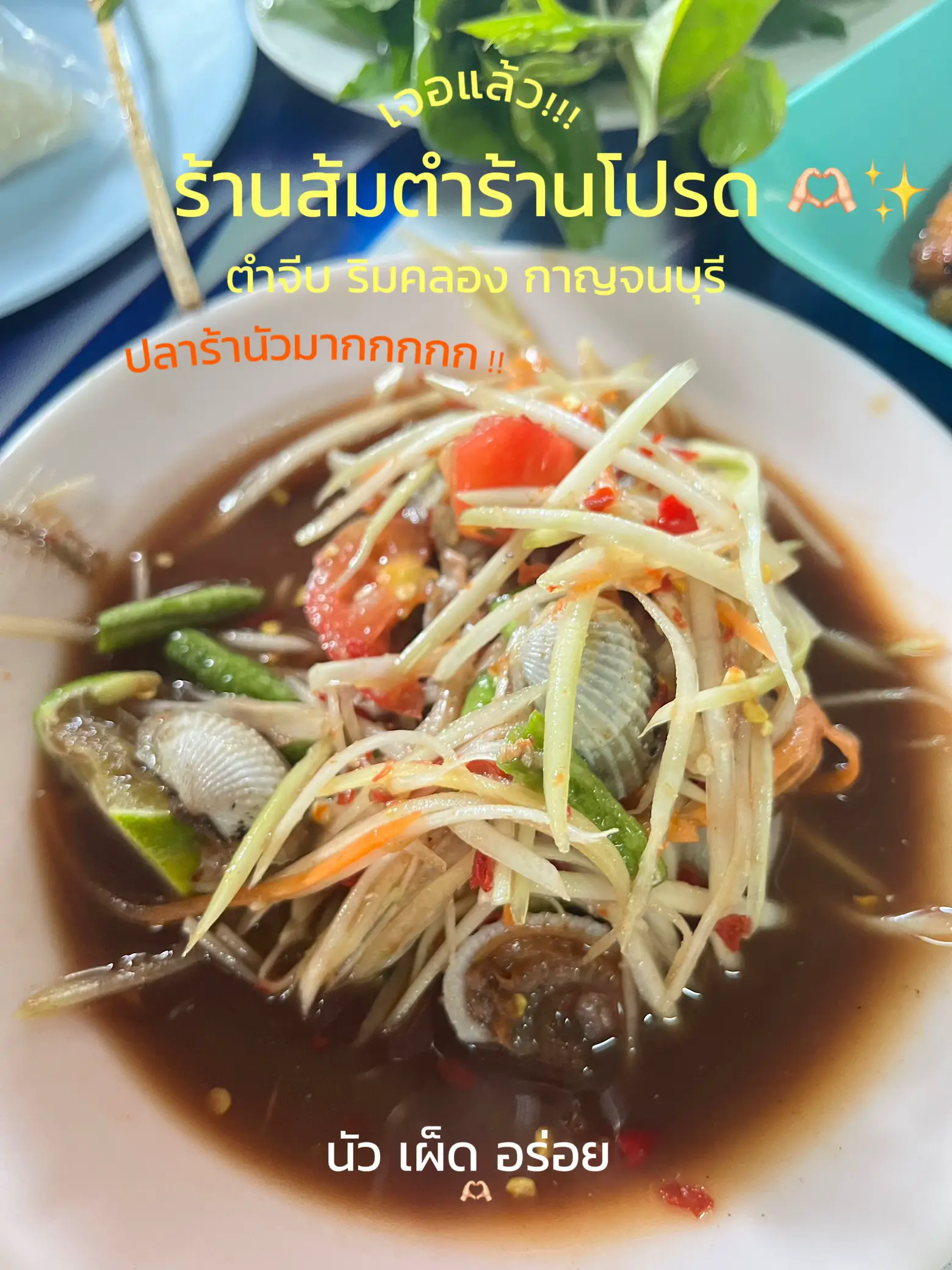 เจอแล้ว !! ร้านส้มตำร้านโปรดที่จริงใจ 🥹 | แกลเลอรีที่โพสต์โดย May'chy | Lemon8