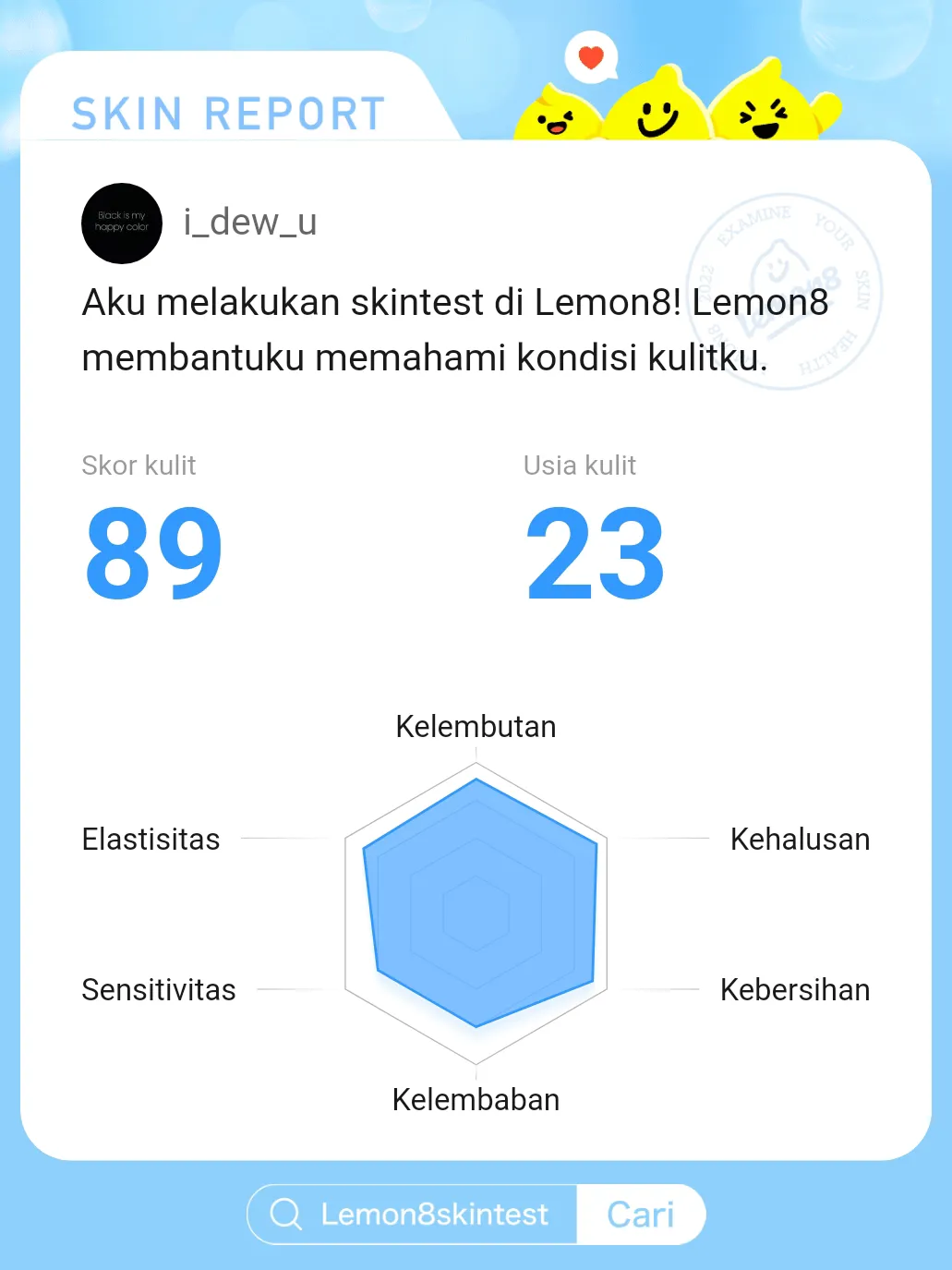 Laporan Kulit Saya | Galeri diposting oleh I_dew_u | Lemon8