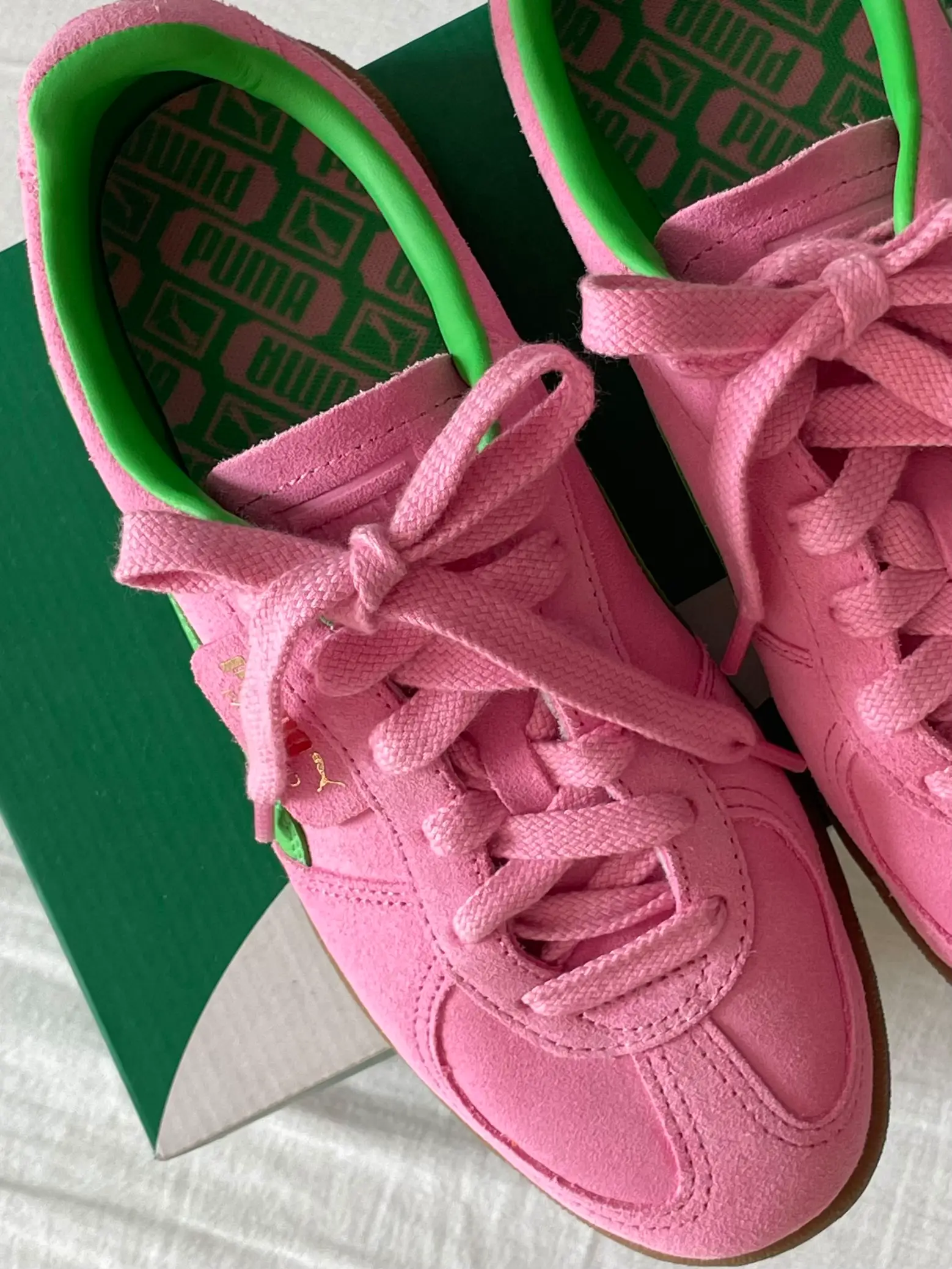 รีวิวรองเท้า puma palermo น้องนมชมพูที่ต้องมีติดตู้! 💚🩷 | แกลเลอรีที่ ...