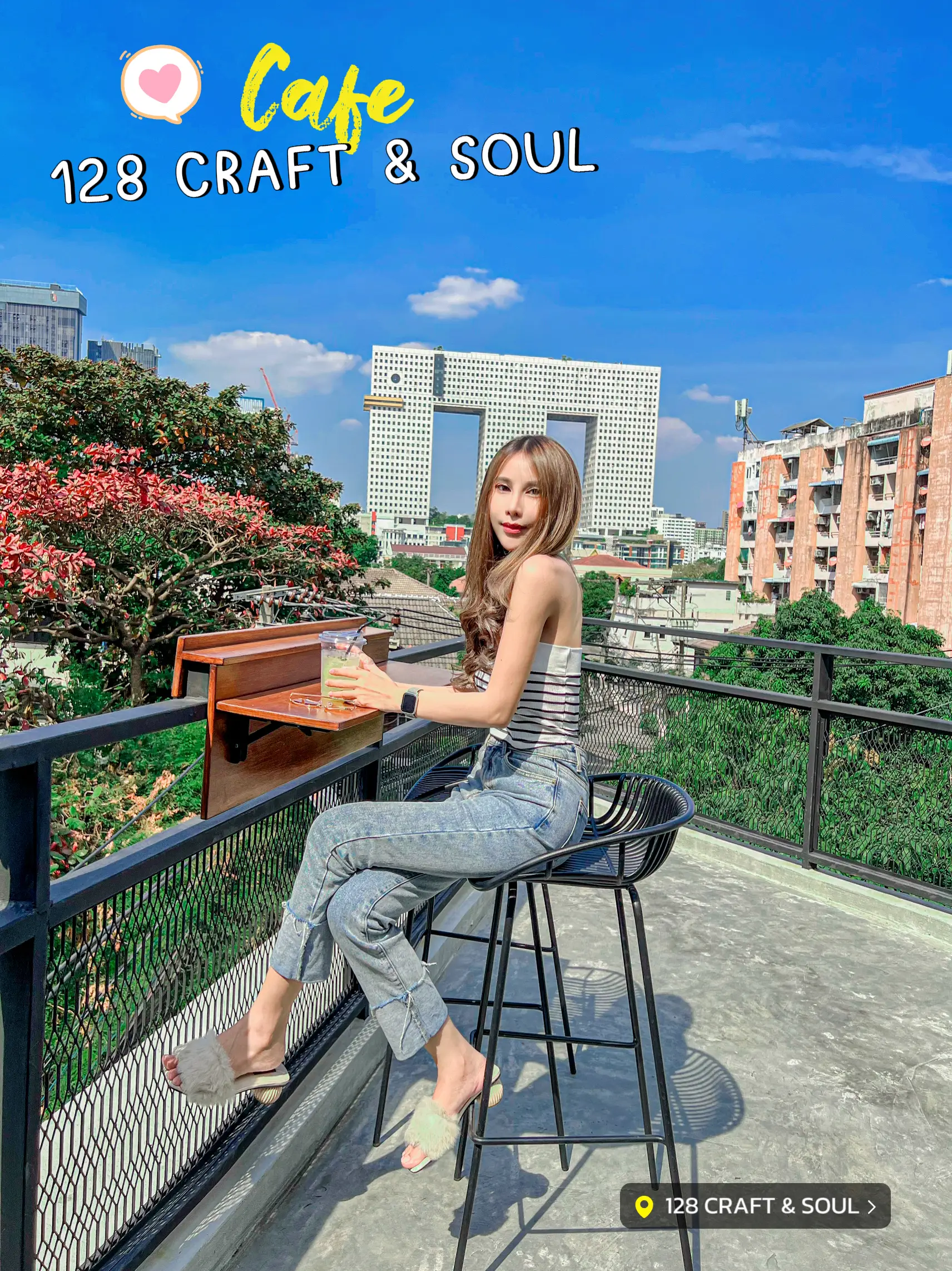 Cafe Rooftop ฟิวเกาหลี กรุงเทพ | แกลเลอรีที่โพสต์โดย Newii New | Lemon8