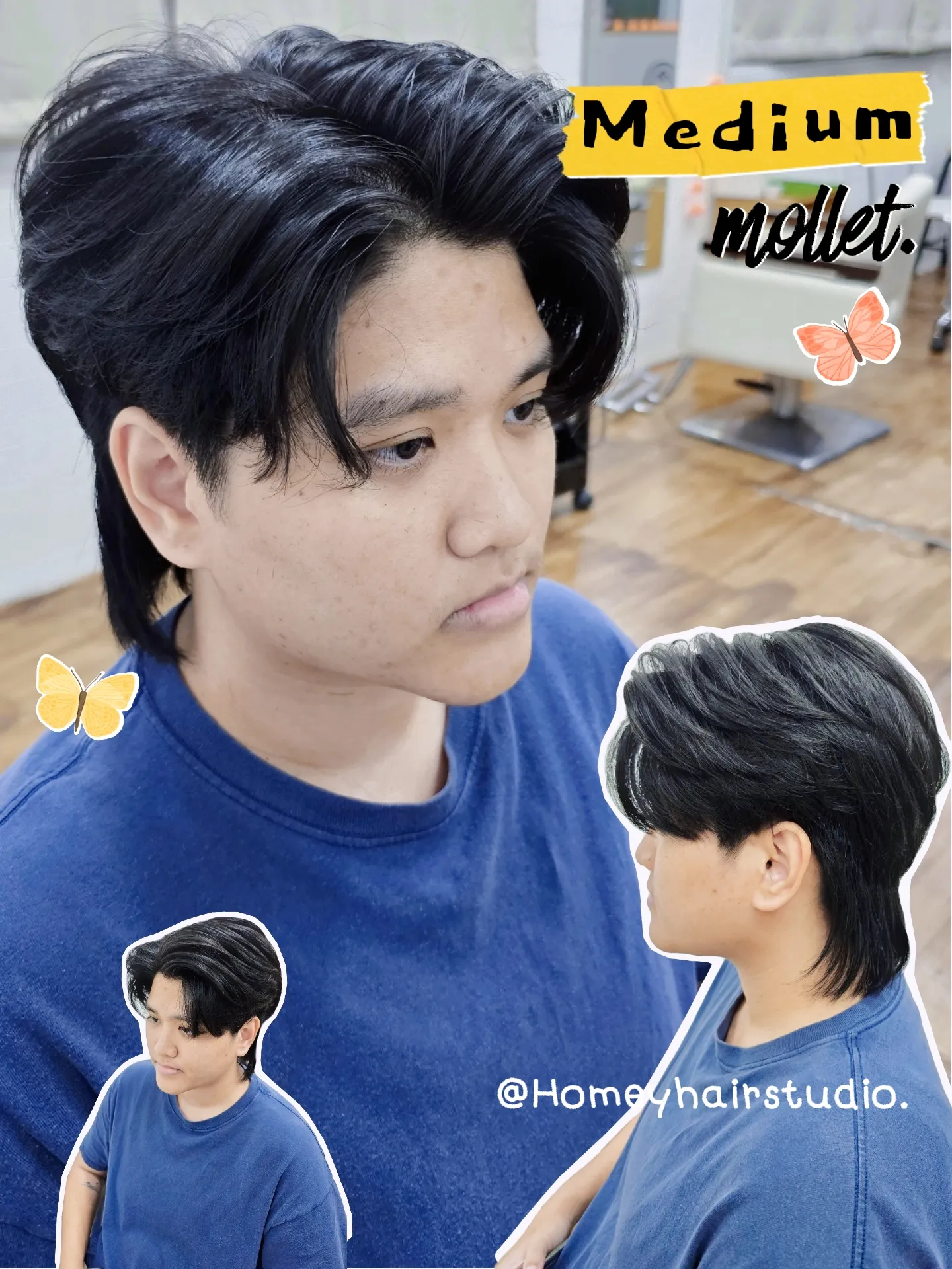 Medium mullet | แกลเลอรีที่โพสต์โดย Homeyhairstudio | Lemon8