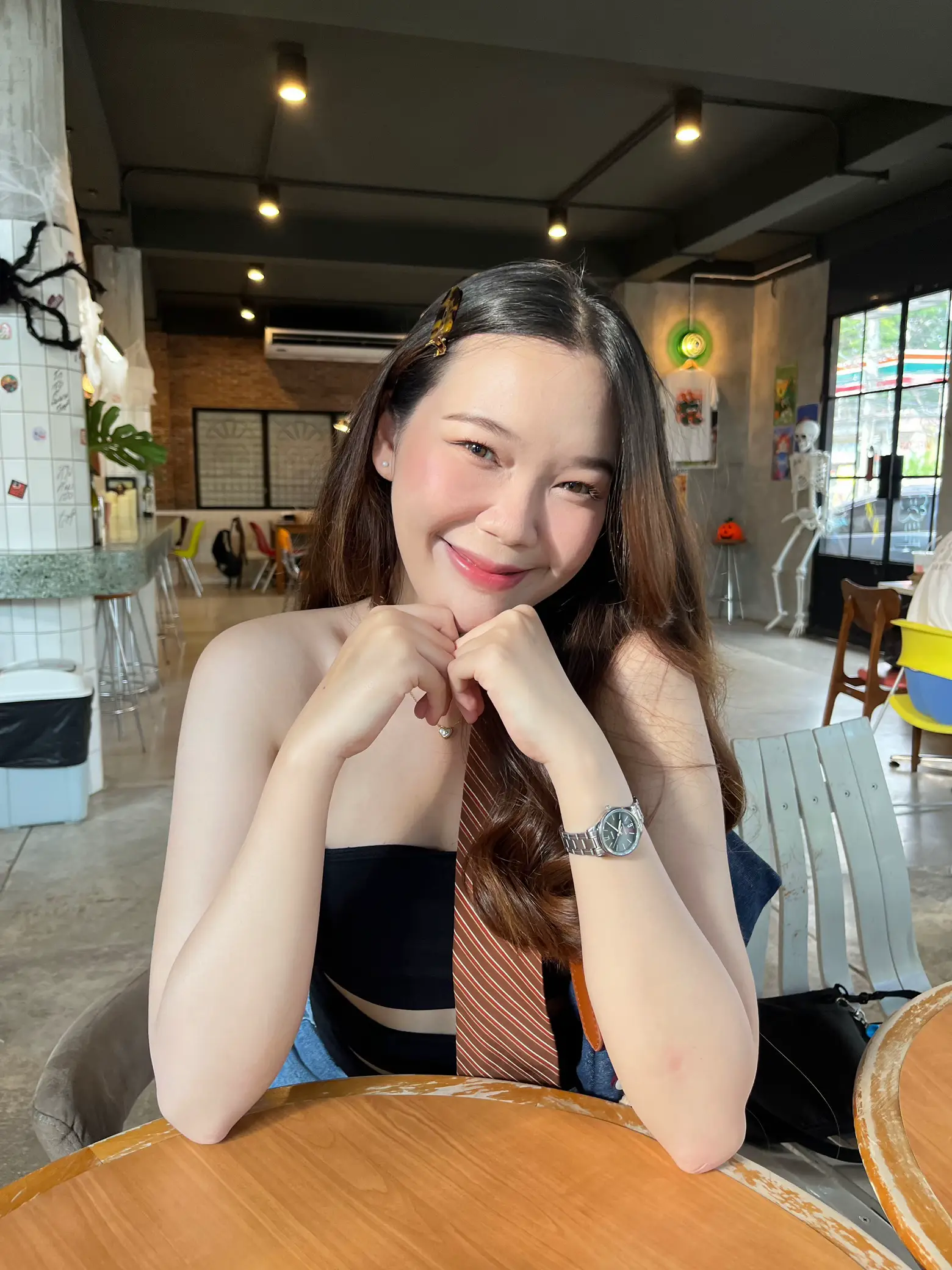 OOTD ไปคาเฟ่ช่วงHalloween🎃👻🥥 | แกลเลอรีที่โพสต์โดย pammy ¨̮ | Lemon8