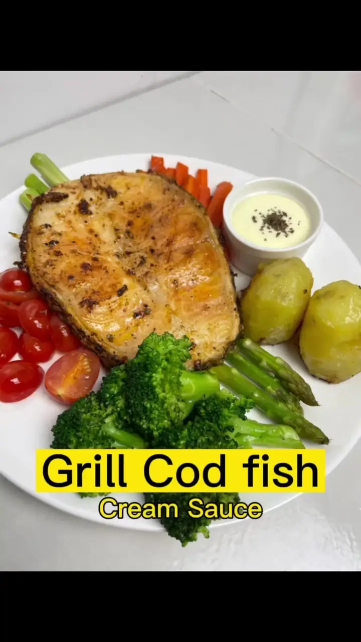 Grill Cod Fish+Cream Sauce | Video diterbitkan oleh Richard_is_cook ...