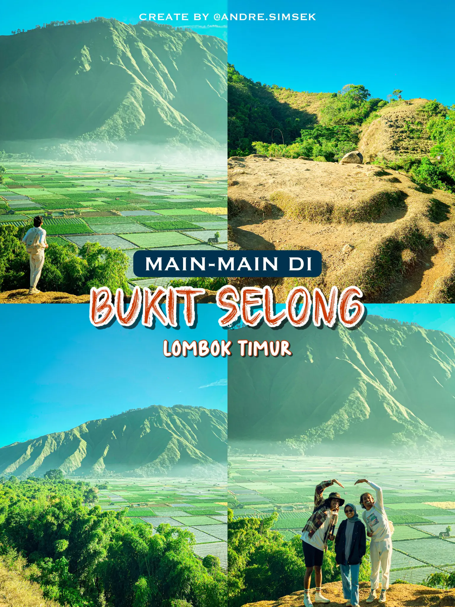 Main-Main di Bukit Selong Sembalun Lombok 🍀 | แกลเลอรีที่โพสต์โดย andre.simsek | Lemon8