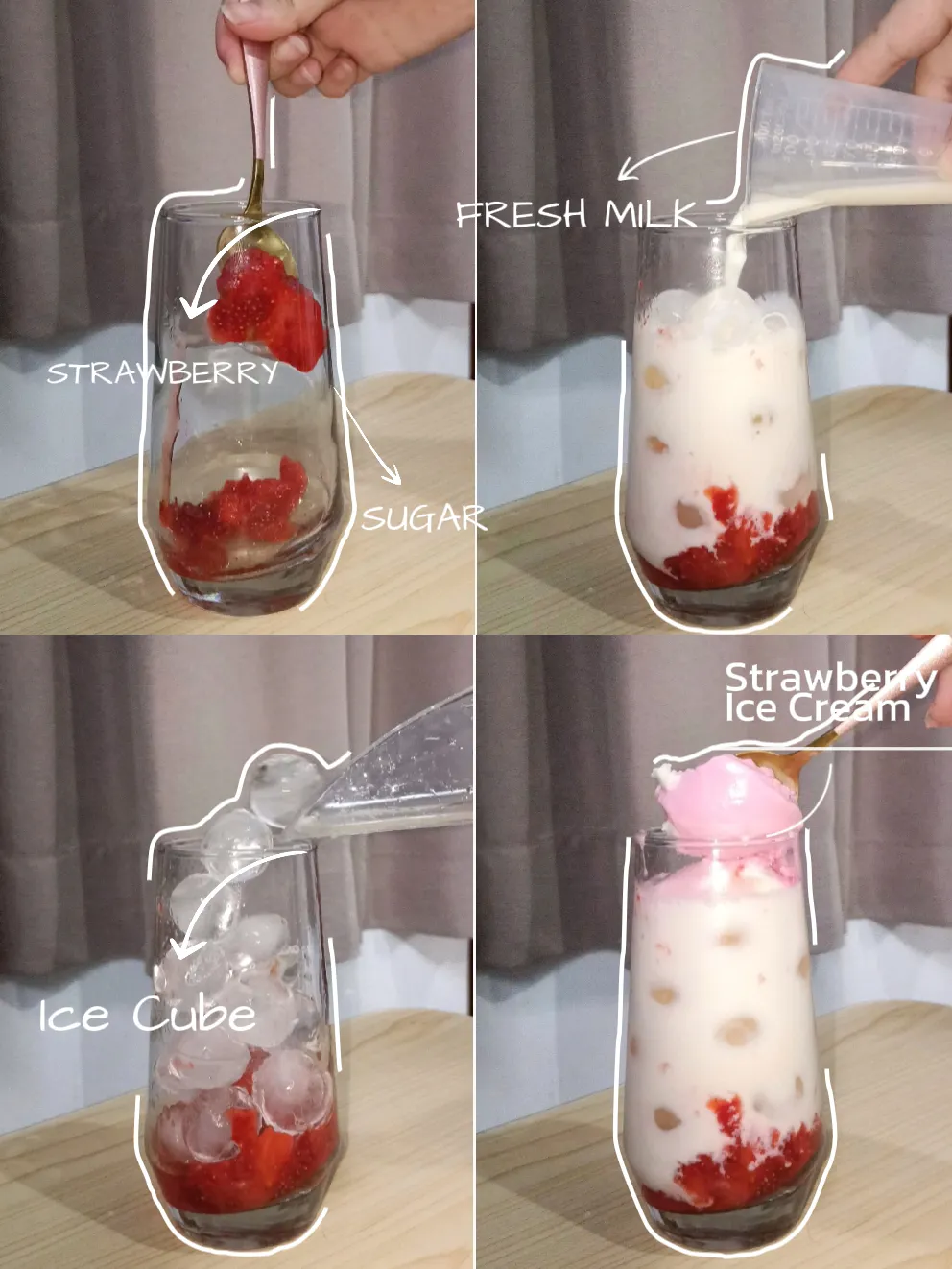 MINUMAN PRAKTIS - CREAMY STRAWBERRY MILK | แกลเลอรีที่โพสต์โดย ...