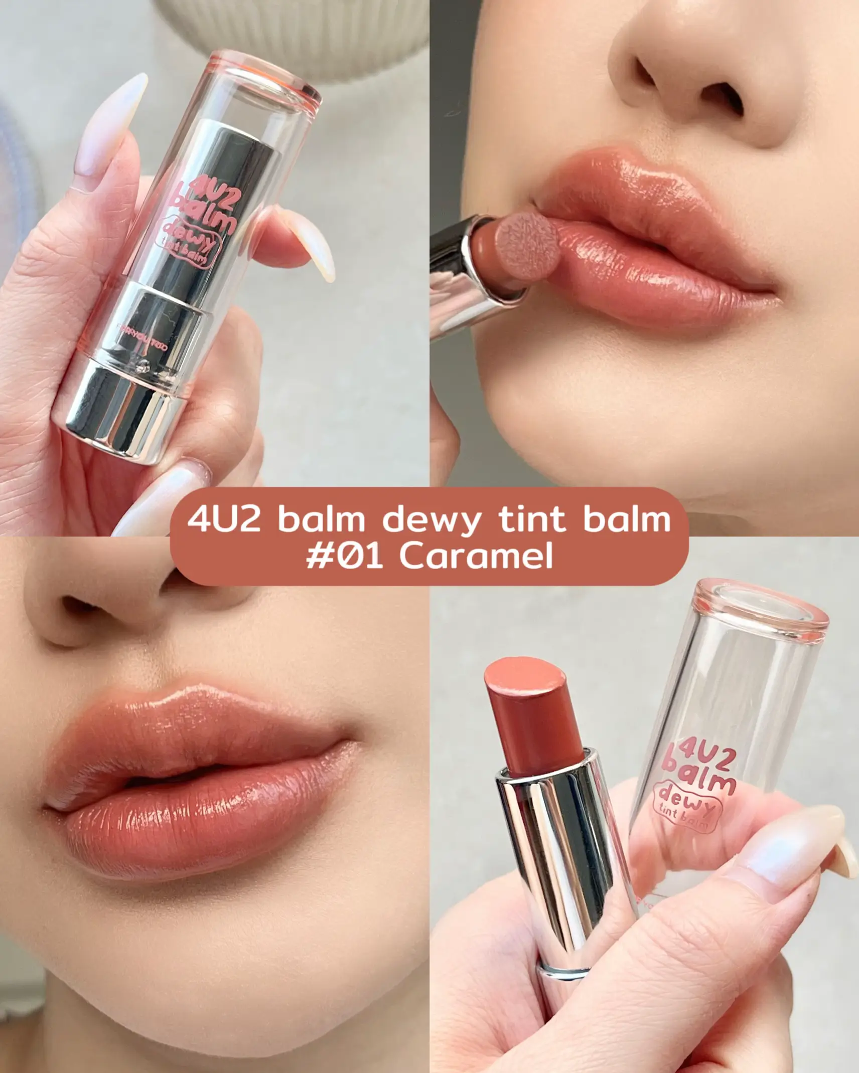 4U2 balm dewy tint balm #01 Caramel | แกลเลอรีที่โพสต์โดย M.LIE🕊 | Lemon8