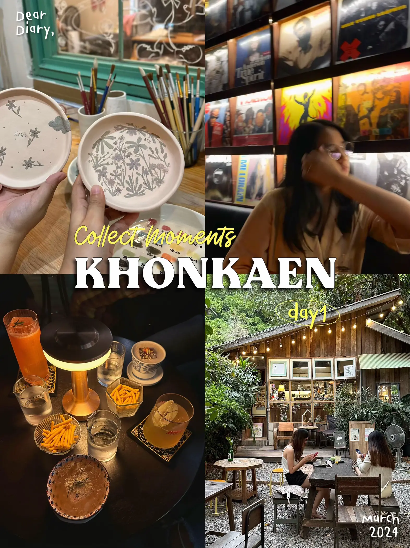 เที่ยวขอนแก่น Day1 — เพ้นท์จาน เดินตลาด ดื่มแจ่วฮ้อน!! | แกลเลอรีที่โพสต์โดย Bajaree.wk | Lemon8