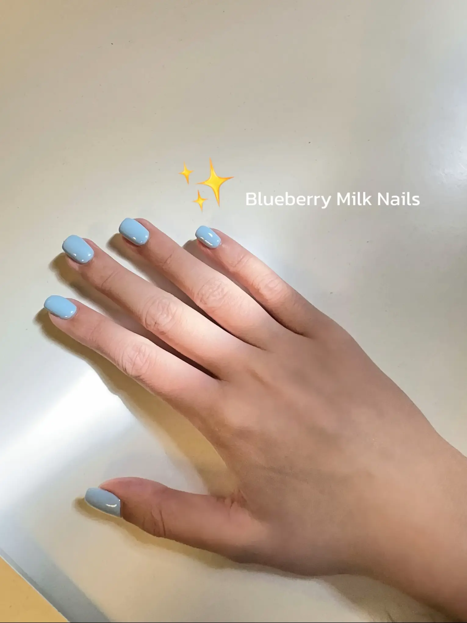 Blueberry Milk Nails 🩵 | แกลเลอรีที่โพสต์โดย noonnong | Lemon8