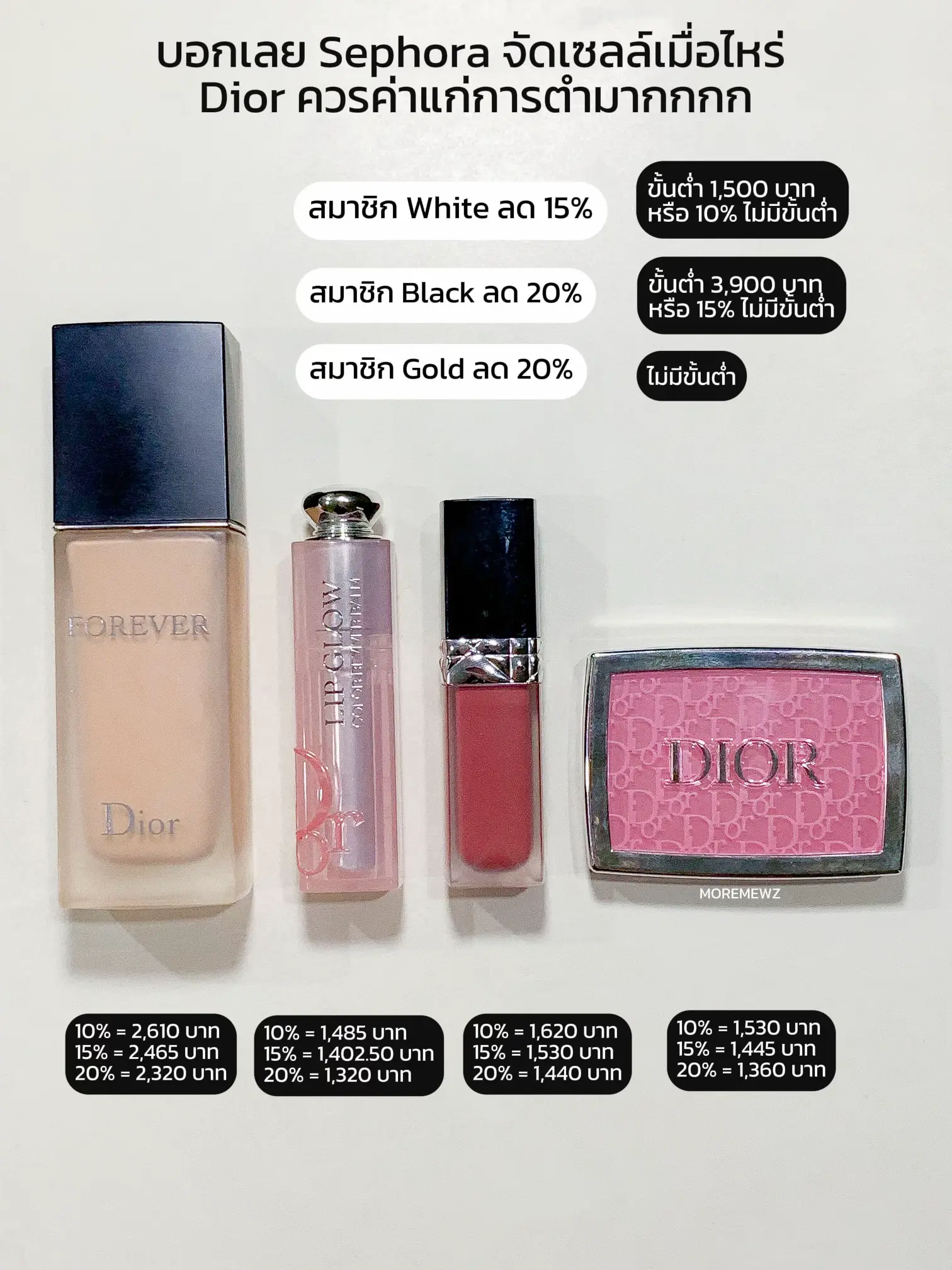 เปิดกรุ Dior Makeup Sephora ลดราคาซื้อชิ้นไหนดี ? | แกลเลอรีที่โพสต์โดย ...