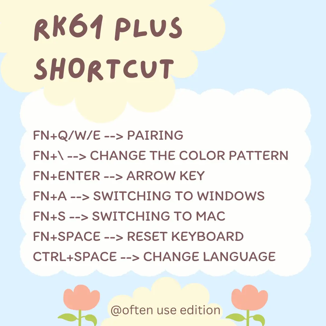 RK61plus keyboard shortcut | แกลเลอรีที่โพสต์โดย Whitemist24 | Lemon8