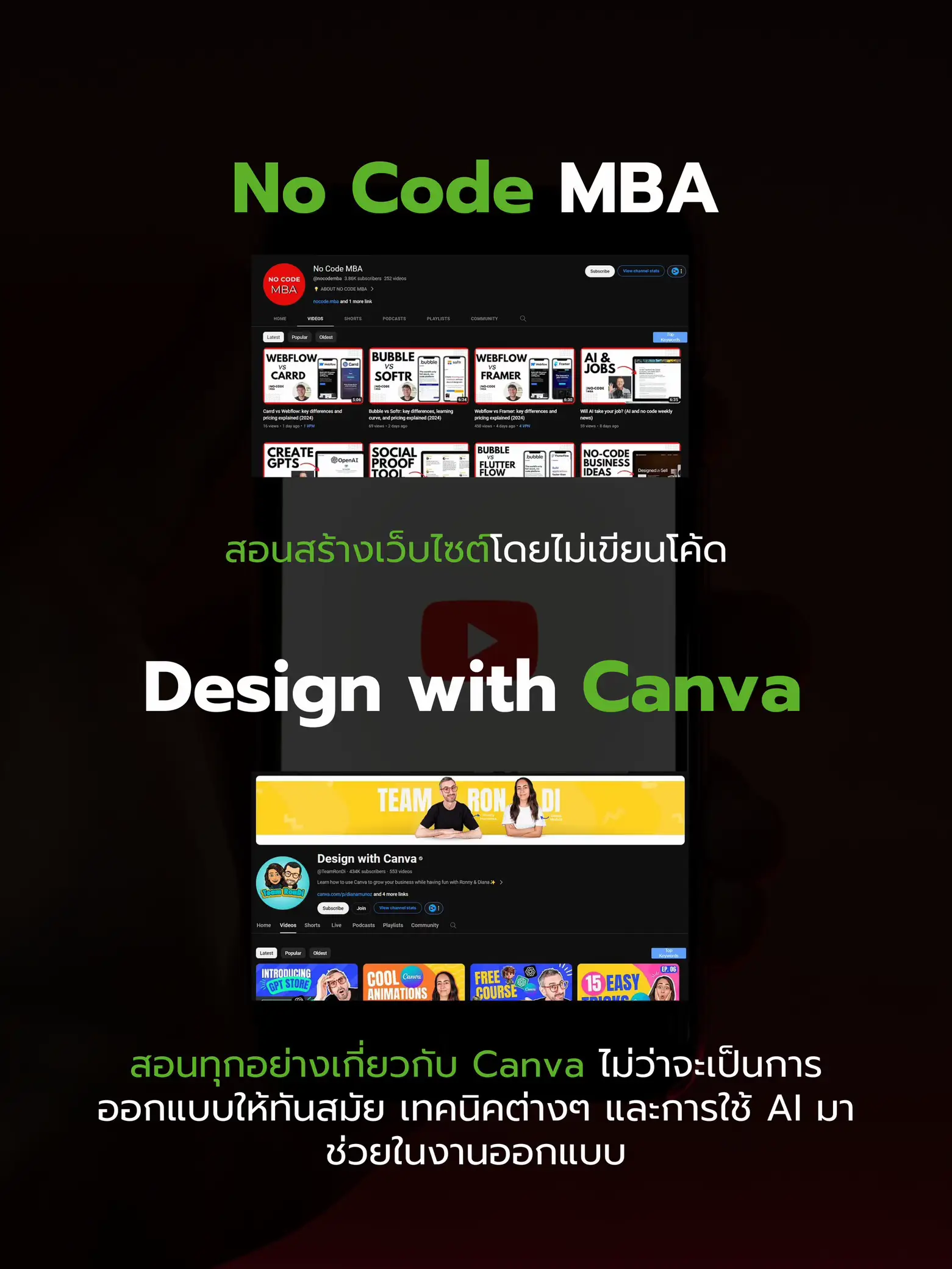 🦾10 ช่อง Youtube พัฒนาทักษะยามว่าง🔴 | แกลเลอรีที่โพสต์โดย Naphat Phoruang | Lemon8