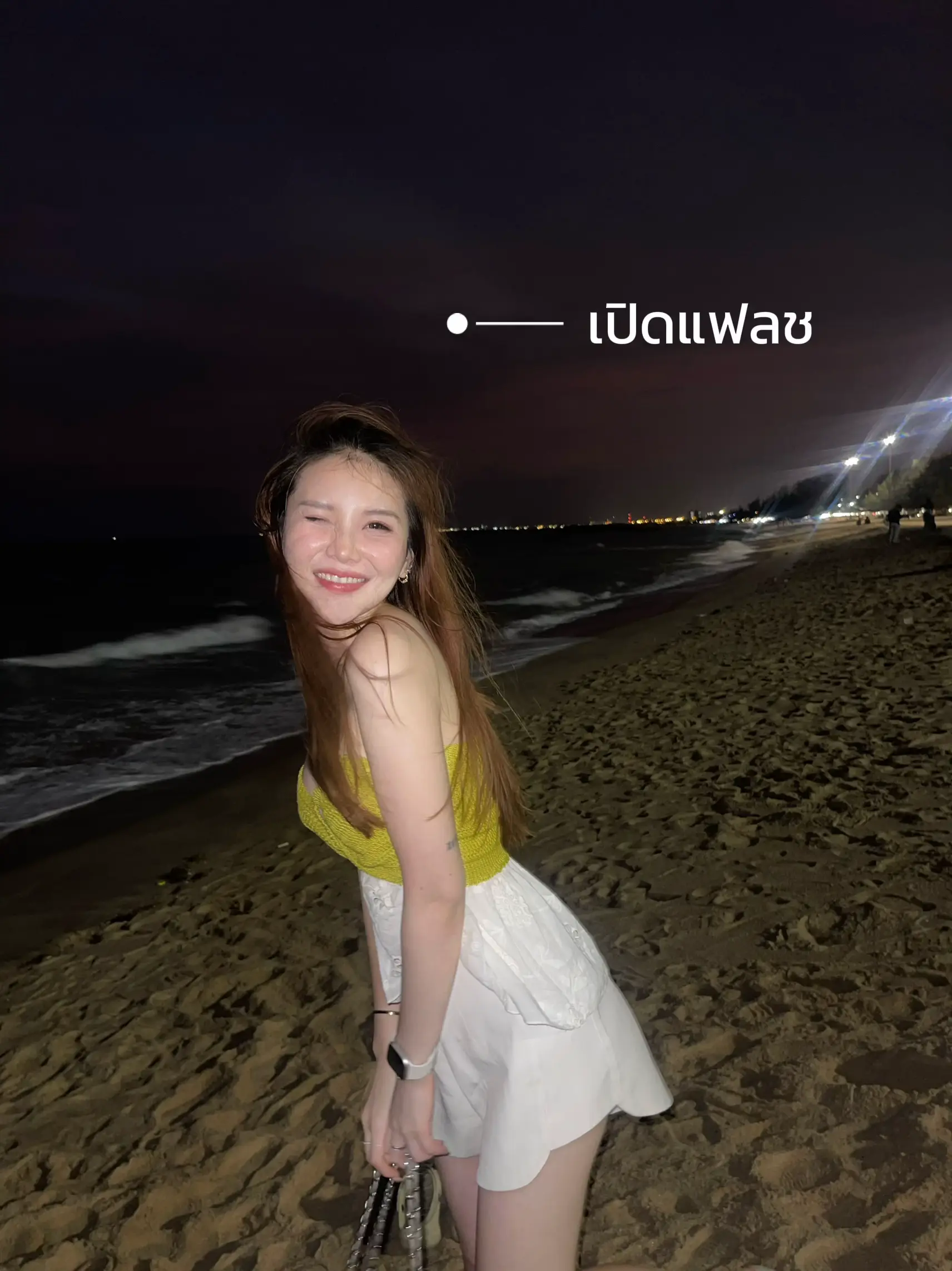 Photo idea 📸 ถ่ายรูปทะเลตอนดึก | แกลเลอรีที่โพสต์โดย Saruta🧸 | Lemon8