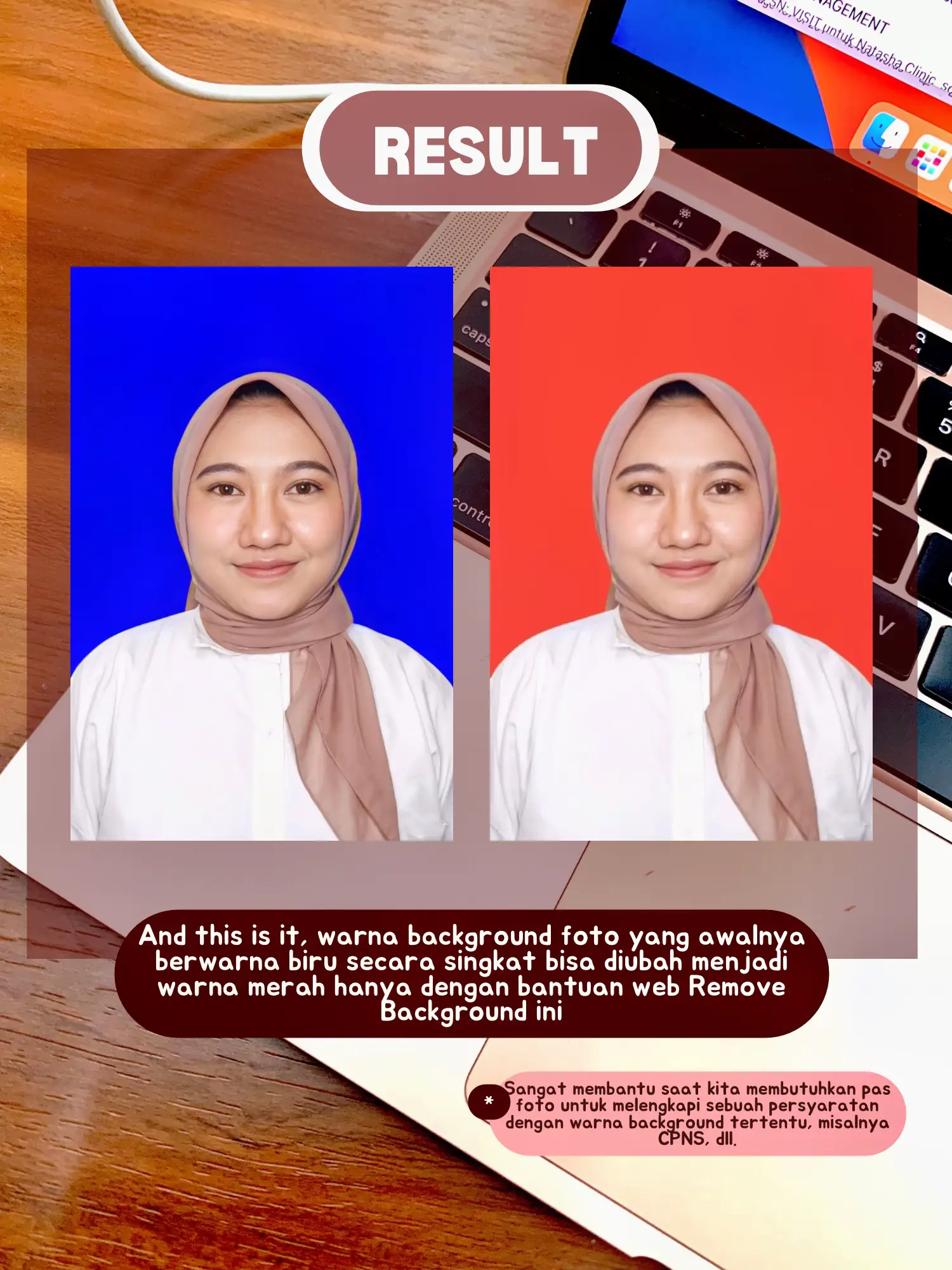 Ubah Warna Background Pas Photo Tanpa Aplikasi | Galeri diposting oleh ...