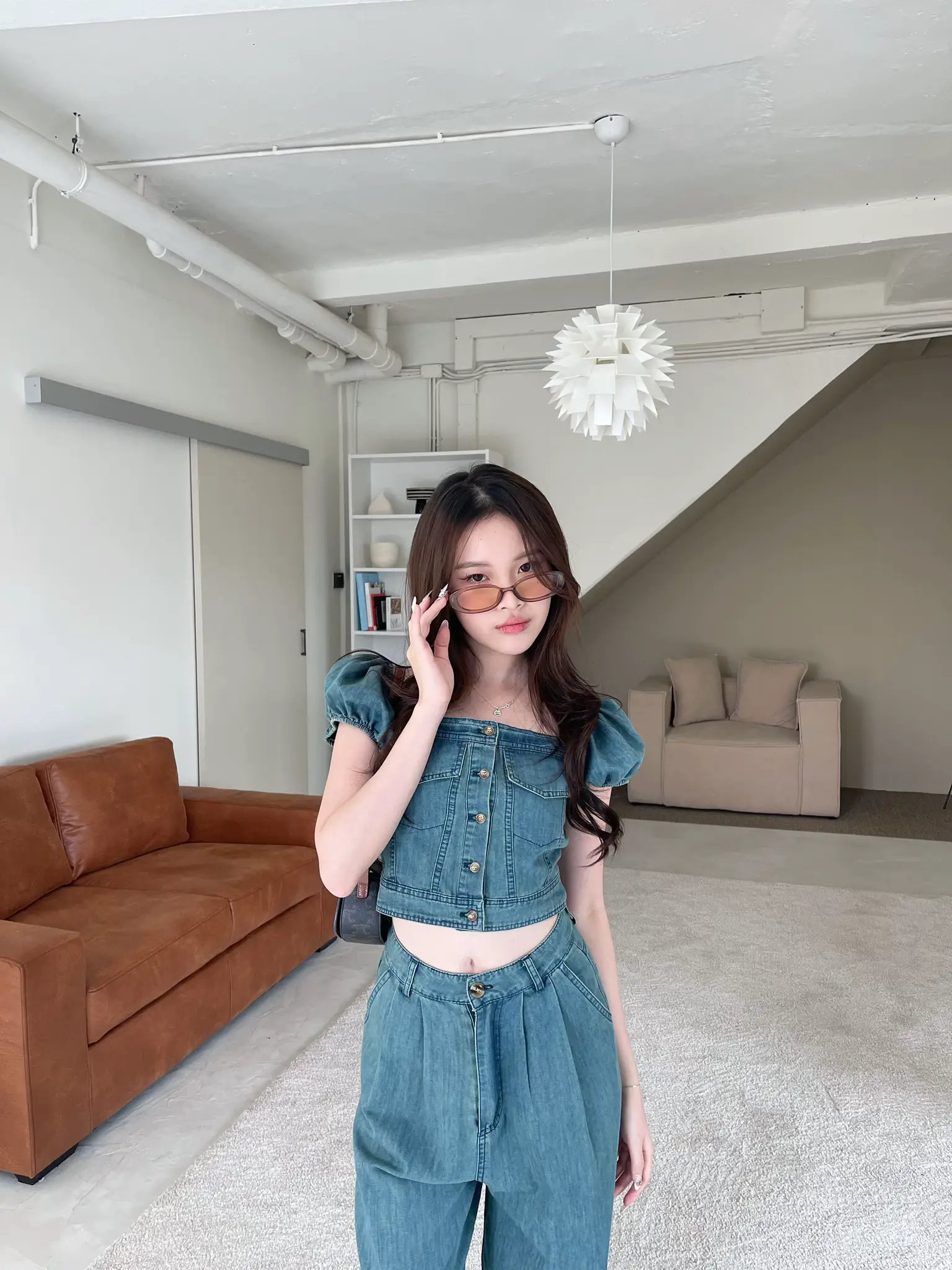 。𓂃 OOTD ⌇ Remi Jeans Set 🛋️🪄🫐 | แกลเลอรีที่โพสต์โดย Riley.apparels | Lemon8