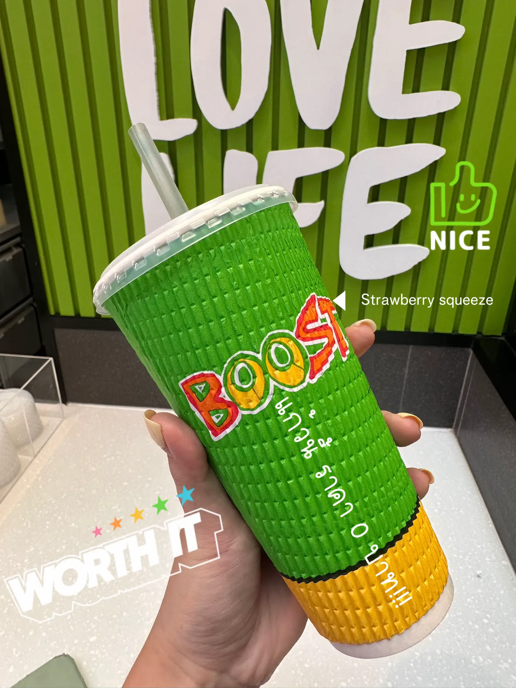 Boost แก้วนี้ ราคา 0 บาท! สายคุ้มต้องมุงด่วน 🙆🏻‍♀️ | แกลเลอรีที่โพสต์โดย Icey’s | Lemon8