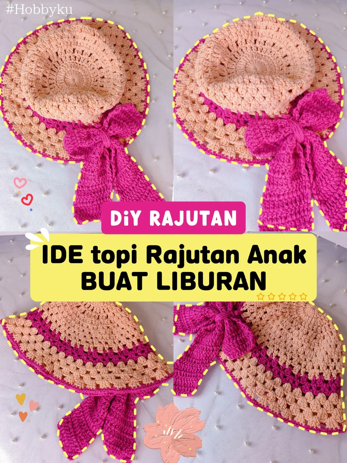 IDE topi Rajutan AnakBUAT LIBURAN 😍🥰 Diy | Galeri diposting oleh ...