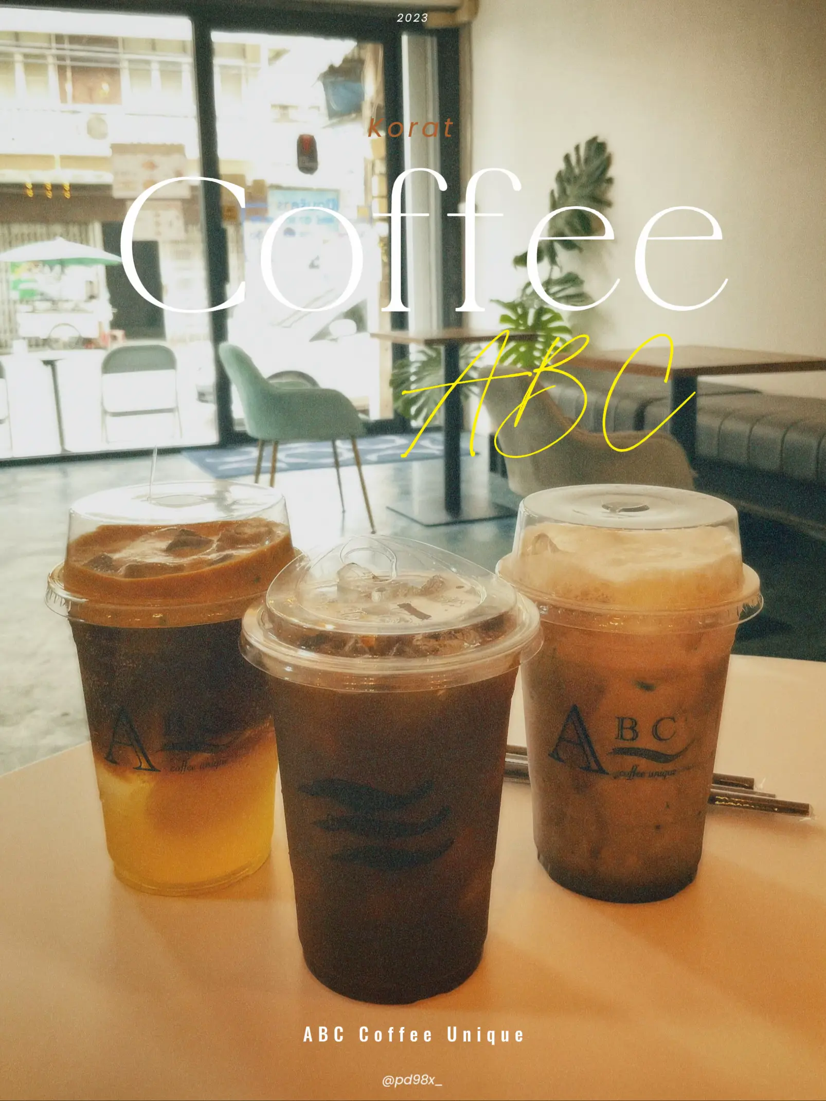 ̈ ABC coffee คาเฟ่โคราช!~☕️. | แกลเลอรีที่โพสต์โดย ꕀ pd98x .* ̈ | Lemon8