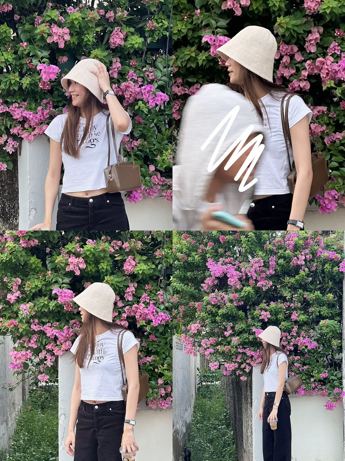 Summer mood ถ่ายรูปกับดอกเฟื่องฟ้า 🐽💐💓 | แกลเลอรีที่โพสต์โดย Tiwa | Lemon8