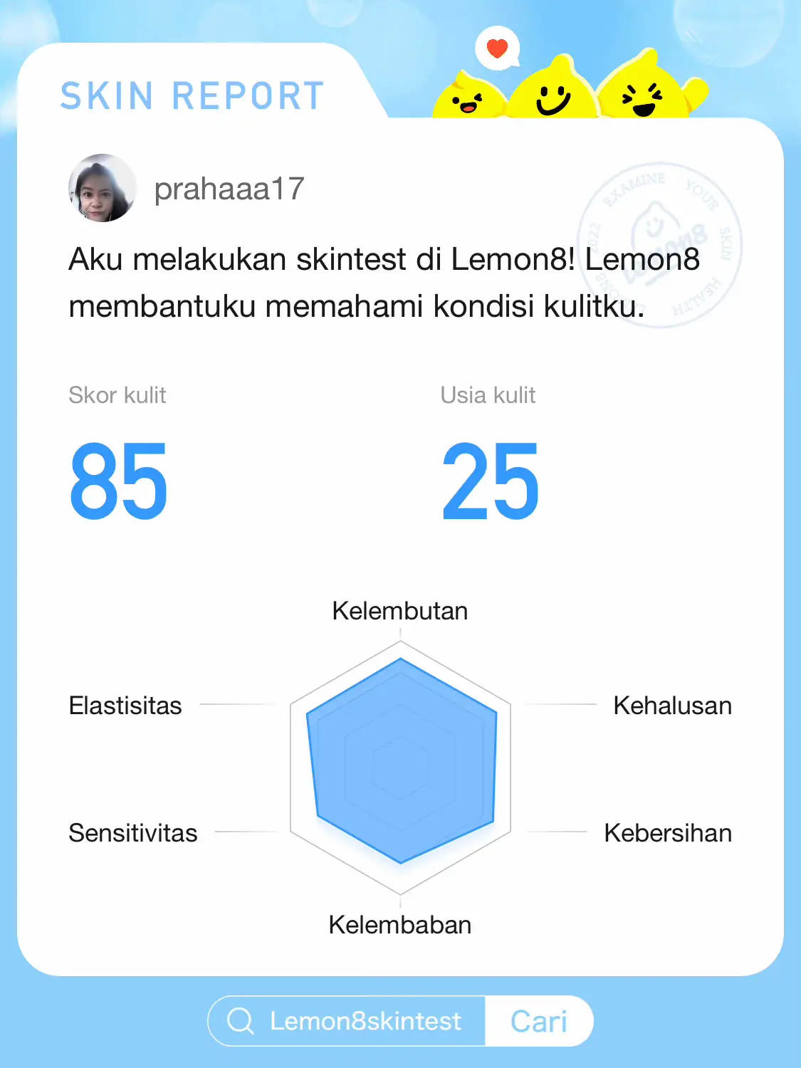 Laporan Kulit Saya | Galeri diposting oleh Prahastiwi S. | Lemon8