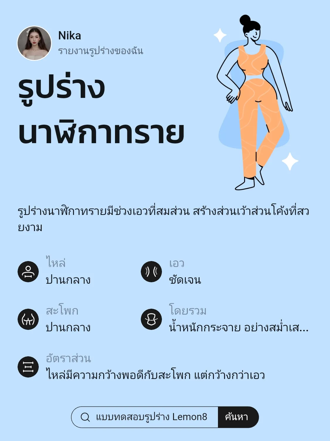 รายงานรูปร่างของฉัน | แกลเลอรีที่โพสต์โดย Nika | Lemon8
