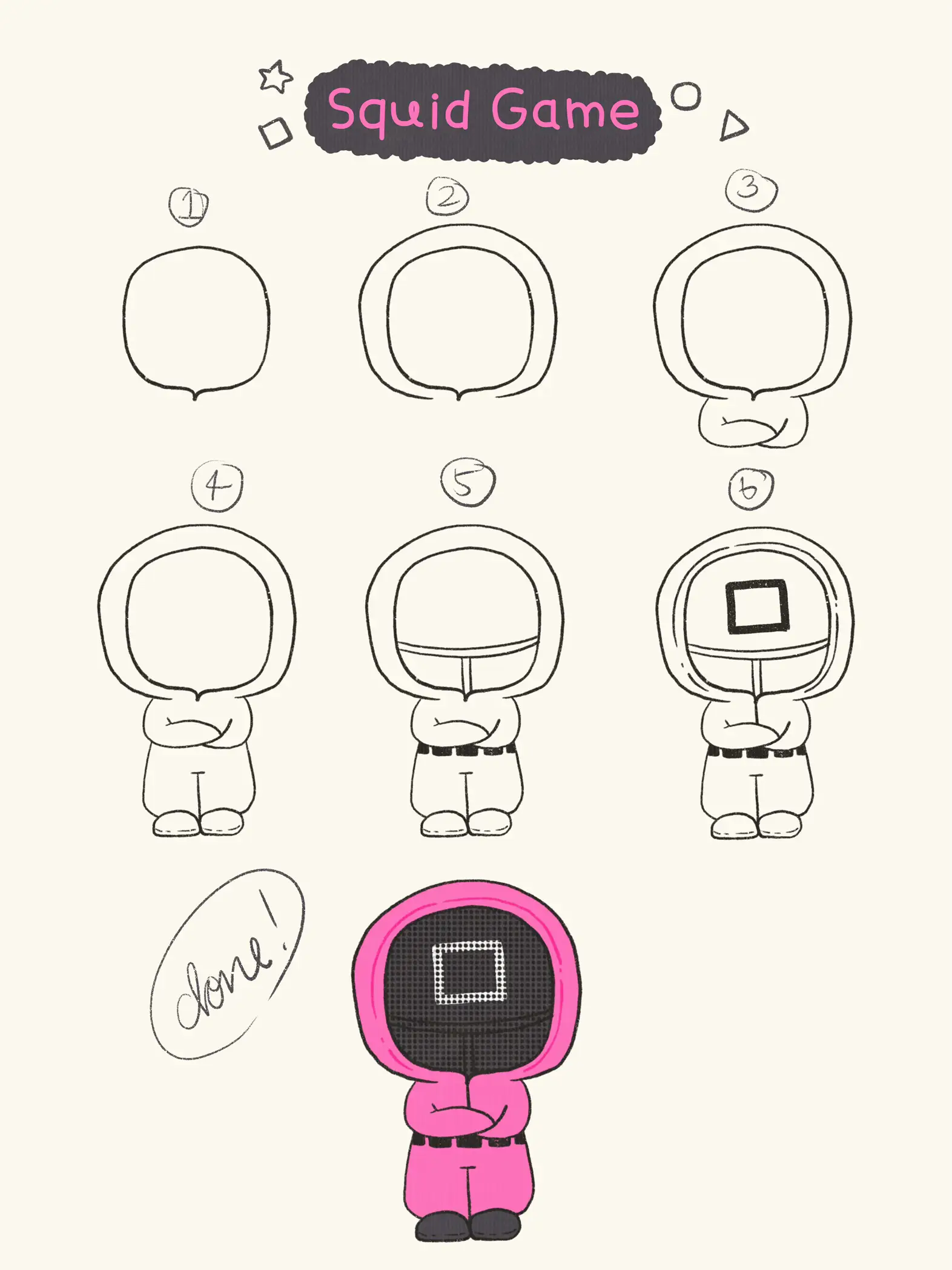 How to draw | โกโกวา และผู้คุมใน Squid Game | แกลเลอรีที่โพสต์โดย ...