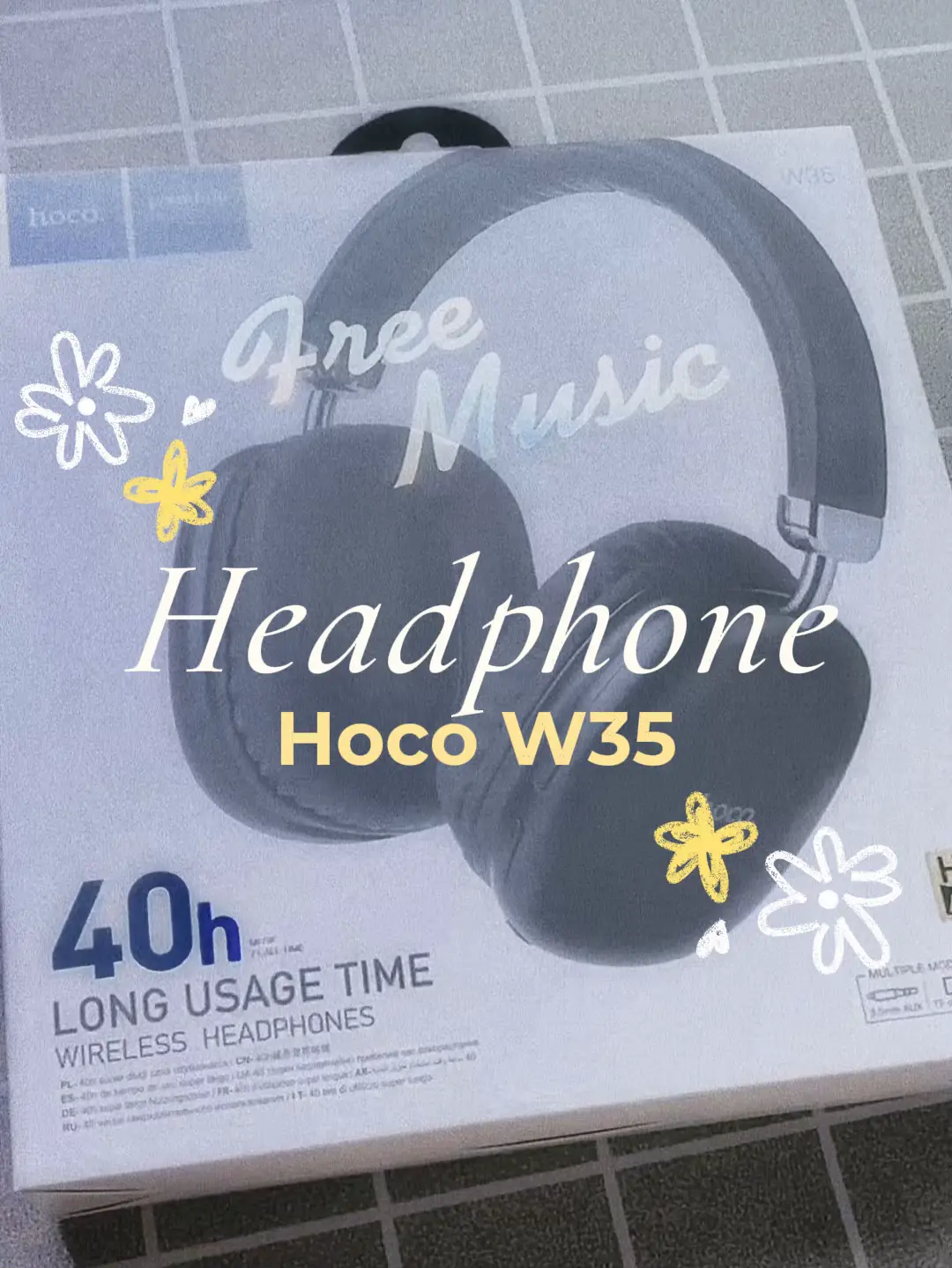 หูฟังครอบหูเสียงดี Hoco w35😍 | วิดีโอที่เผยแพร่โดย 지아 𐙚 | Lemon8